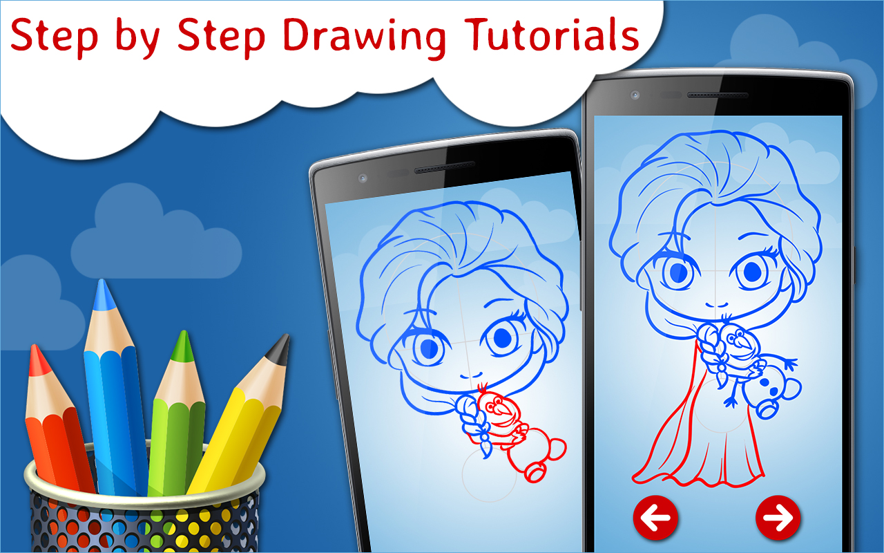 How to Draw Princess Step by Step Drawing App:Amazon.co.uk:Appstore for ...