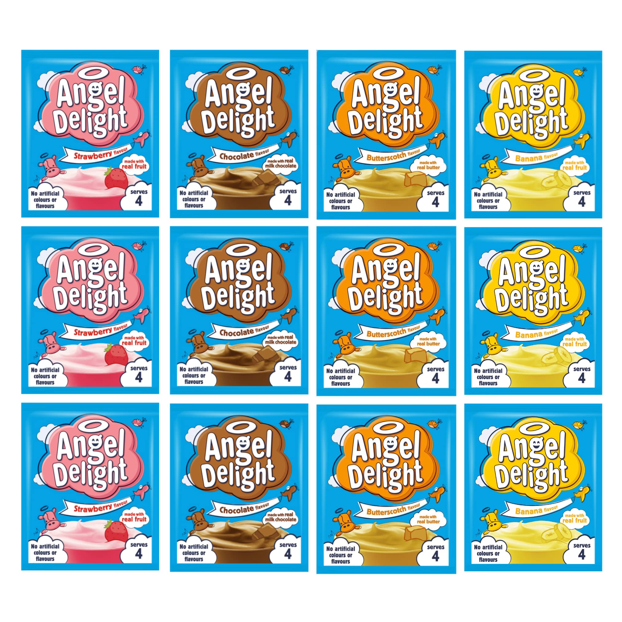 Angel Delight Multipack of 12-3x Angel Delight Strawberry Mousse, 3x ...