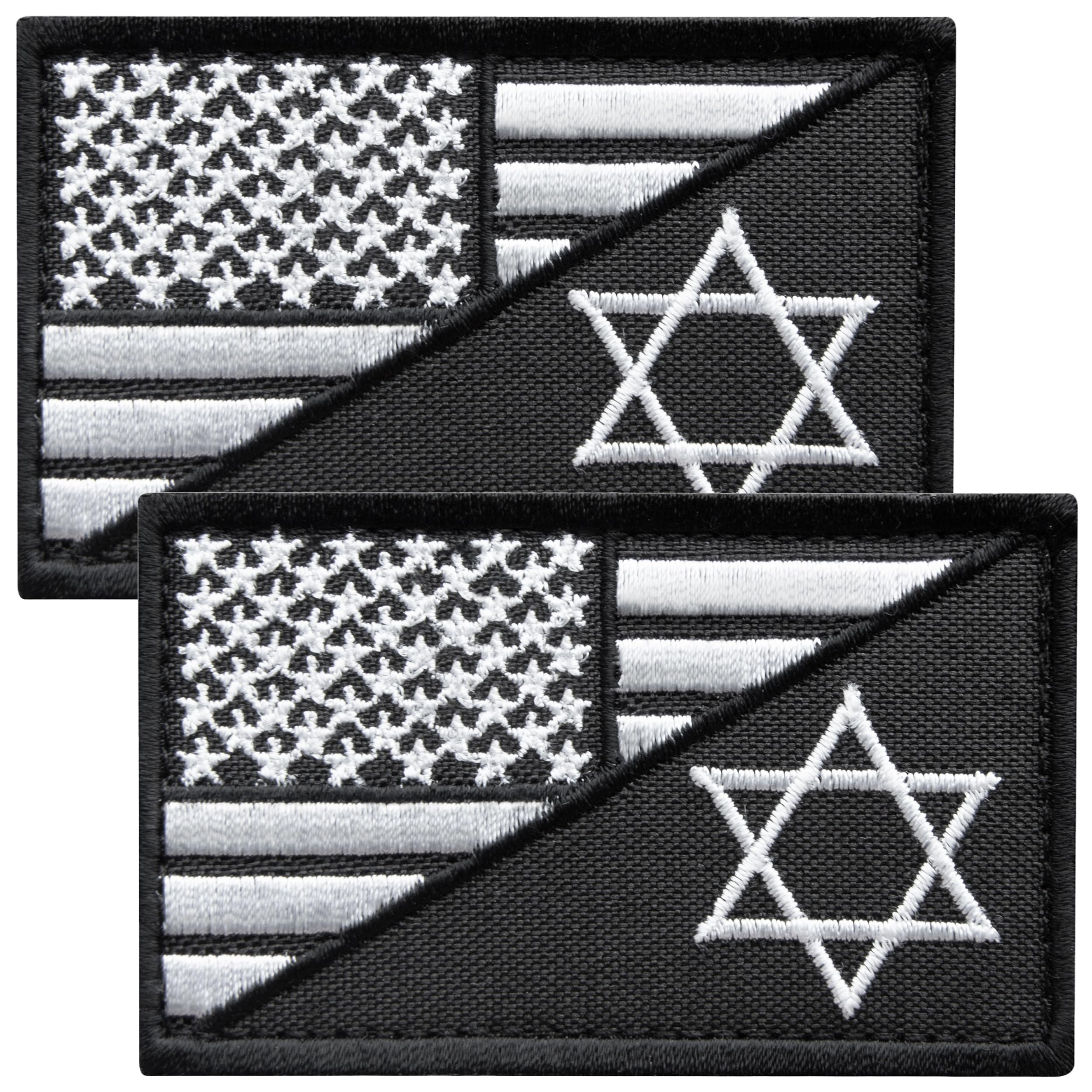 Amazon.com: Bluyellow 2Pcs Israel flag American Flag Patch Set ...
