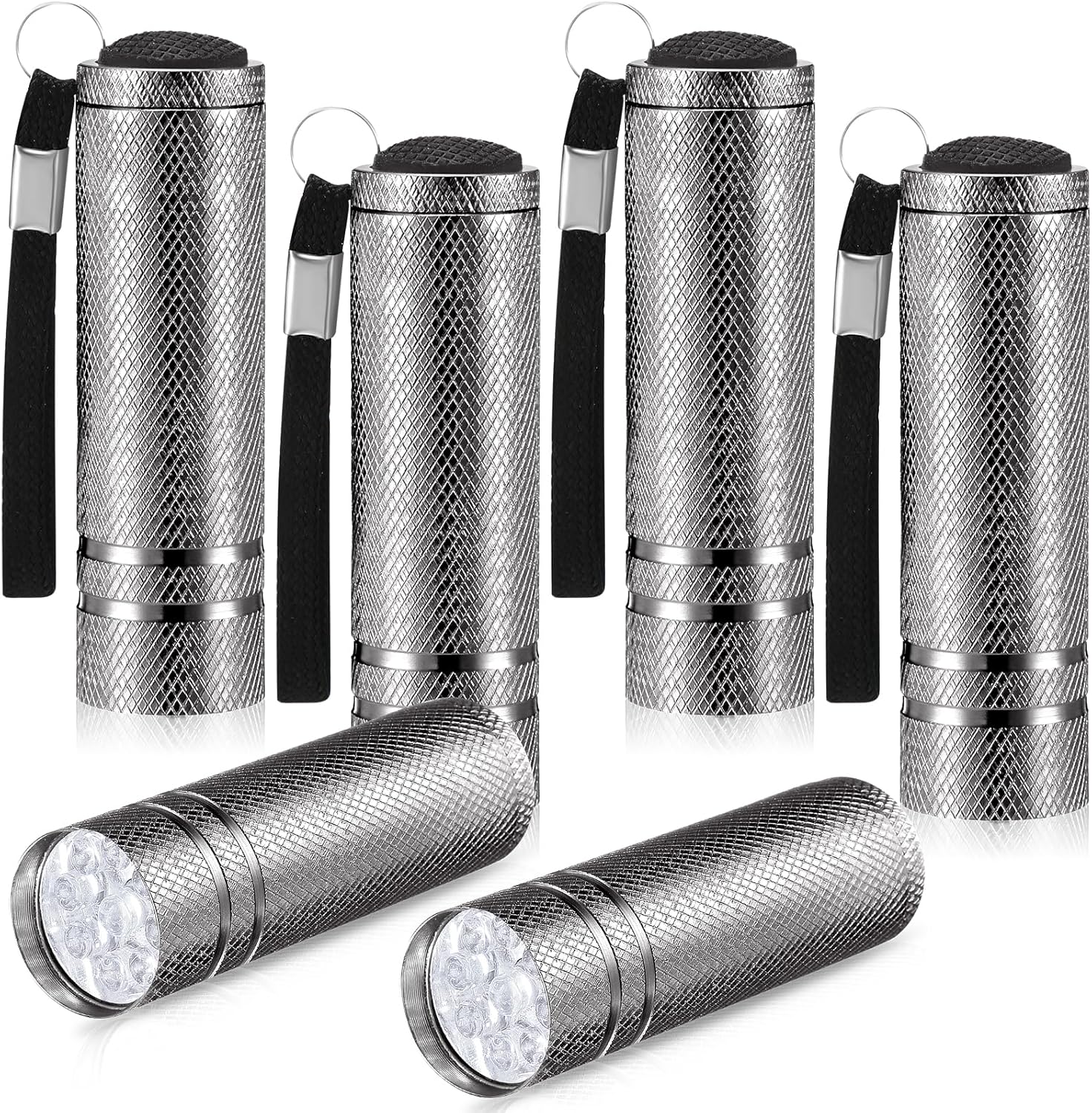 Tujoe 6 Pack Mini Flashlights Bulk, Bright Aluminum Handheld Flash ...