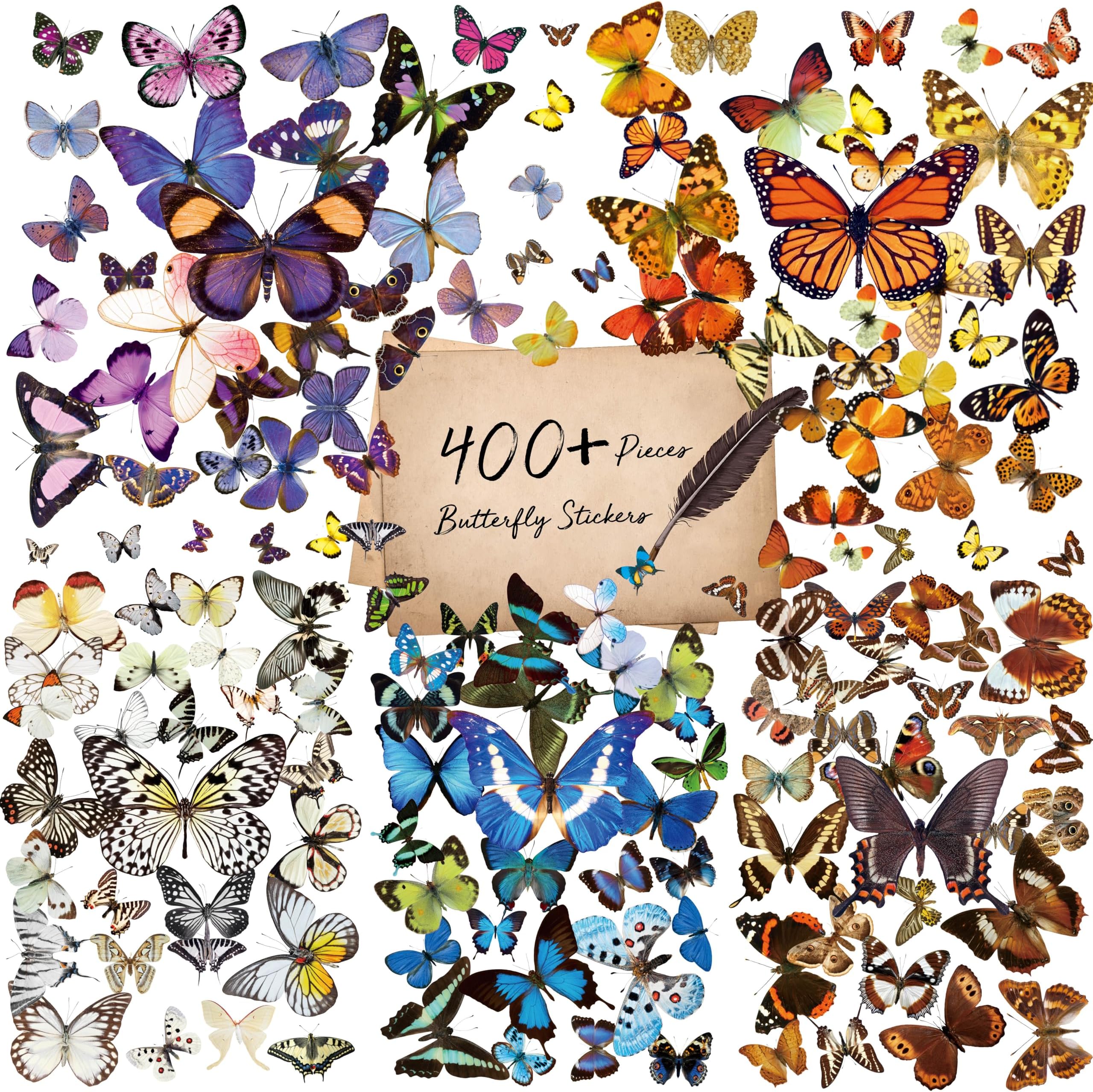 50 Pcs Autocollants Papillons en Vinyle Étanche Autocollant Papillon ...