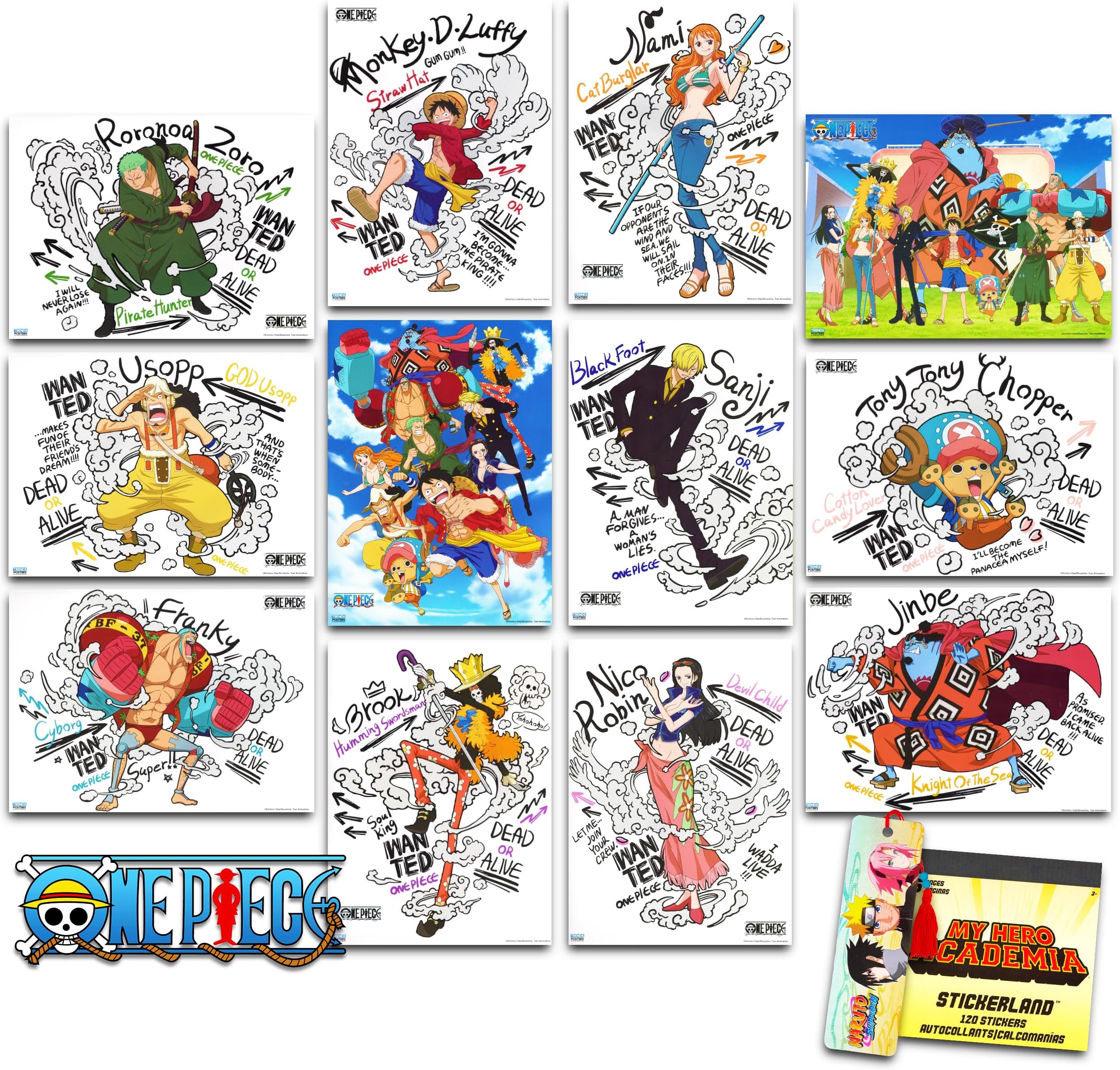 Amazon.com: Trends International One Piece - Group Map Wall Poster, 34L ...