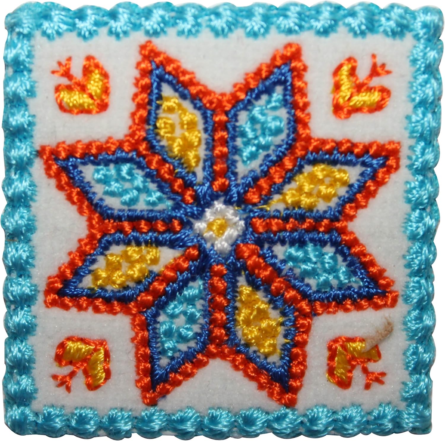 Amazon.com: ID 8794 Western Flower Square Patch Tile Mexican ...