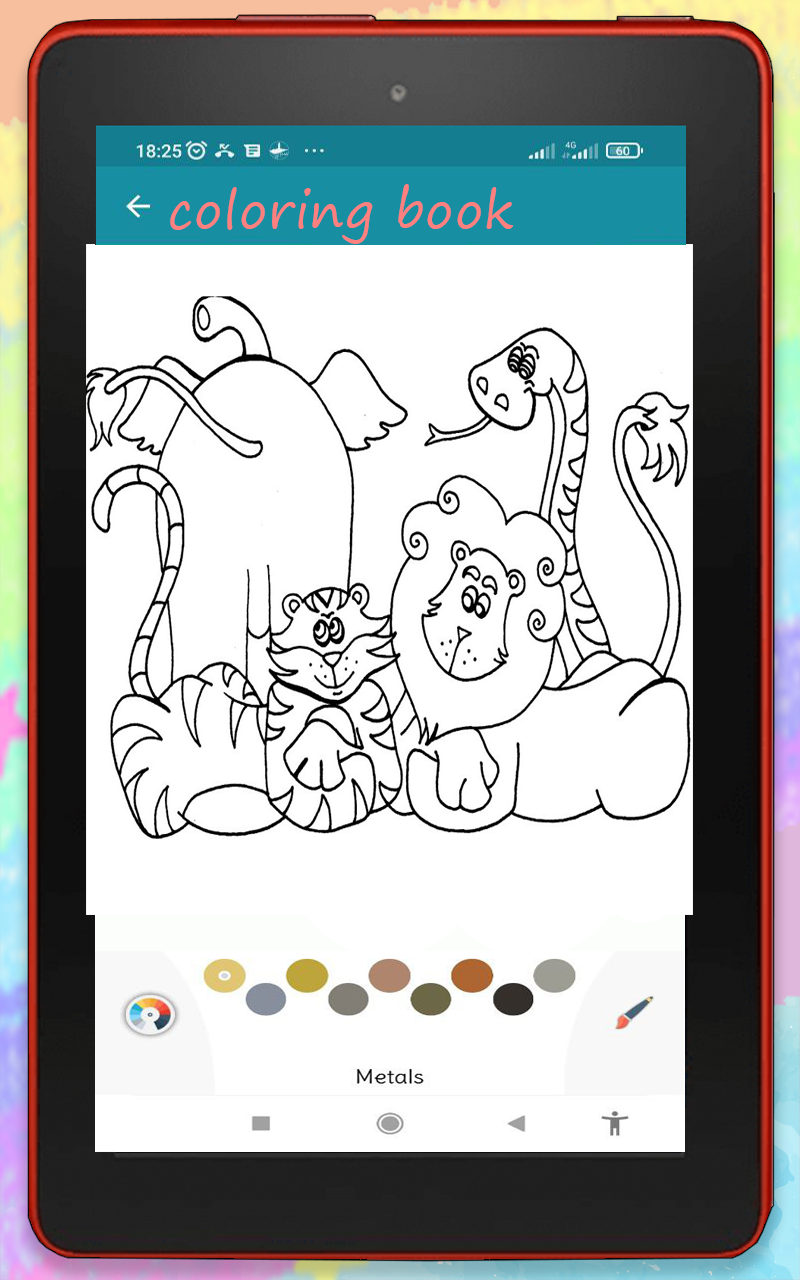 African Animals Coloring Pages: Coloring Book Game For Kids & Children ...