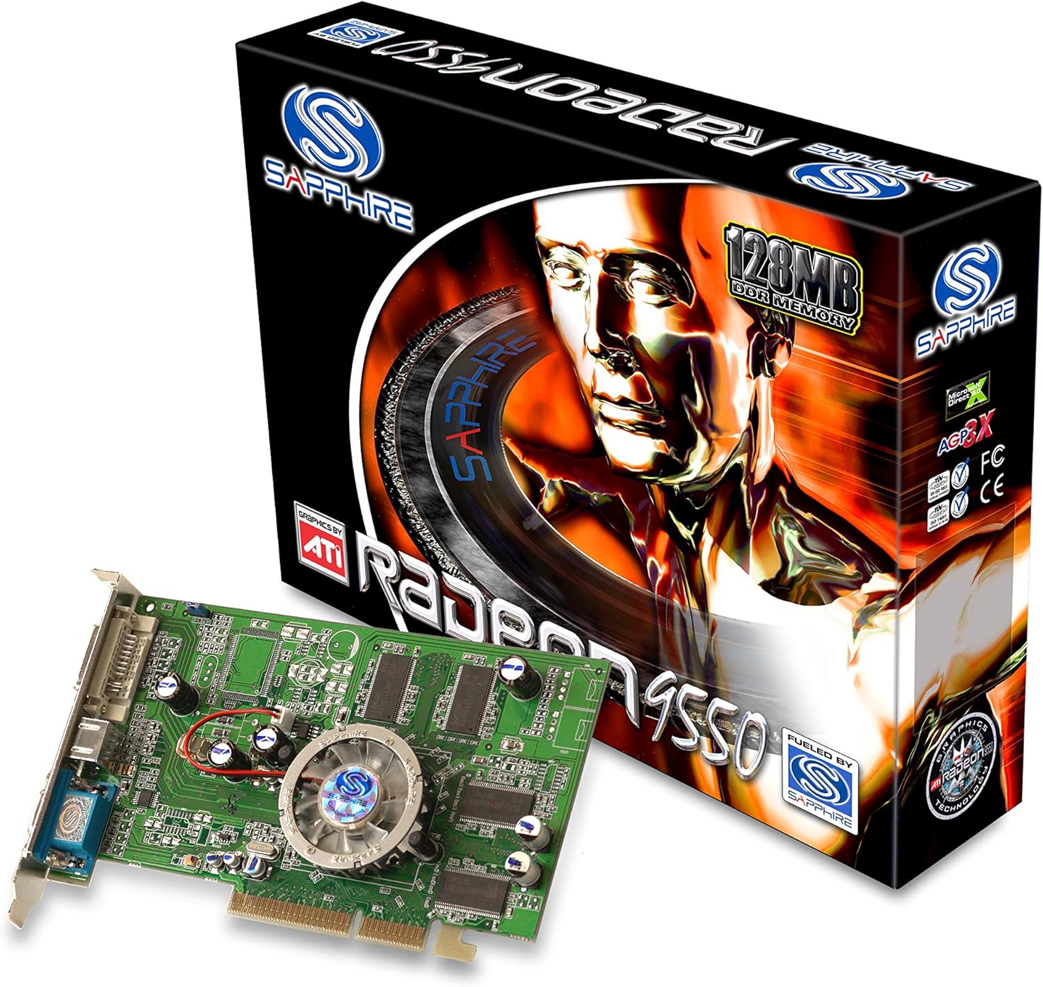 Sapphire Radeon 9550 128MB DDR 128Bit AGP ATI Retail : Amazon.co.uk ...