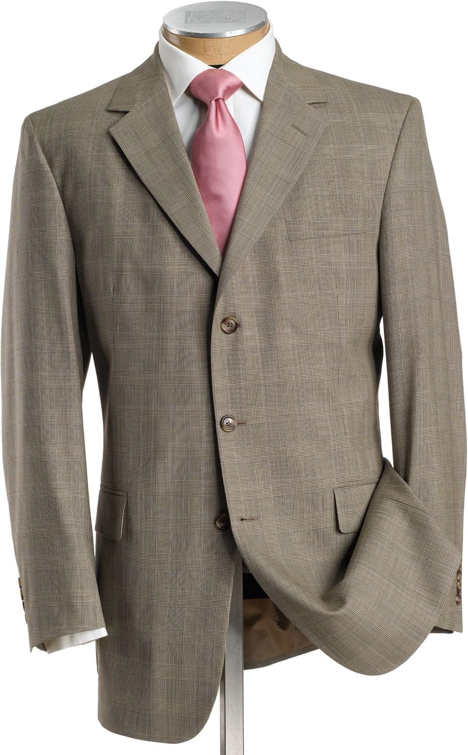 Stays Cool 3-Button Wool Suit (GREY COLUMN WEAVE, 48 LONG) at Amazon ...