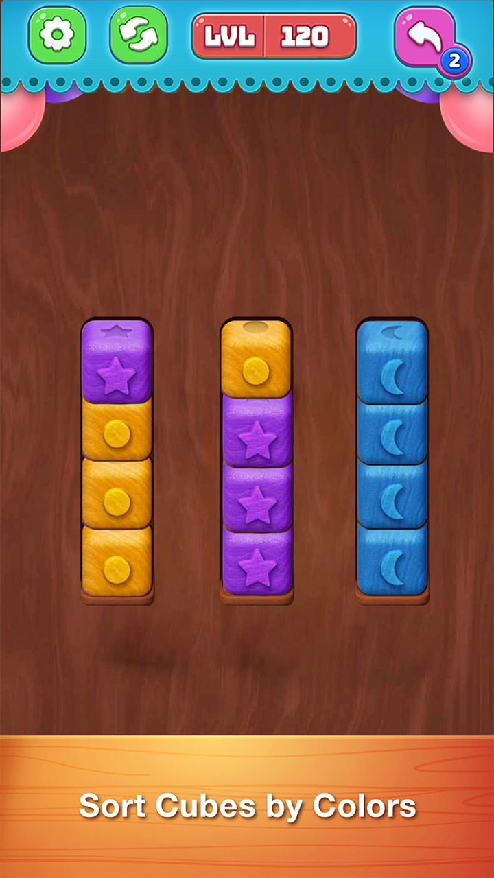 Wood Block Sort Puzzle Games: Wooden Color Sorting Puzzle Master Games ...