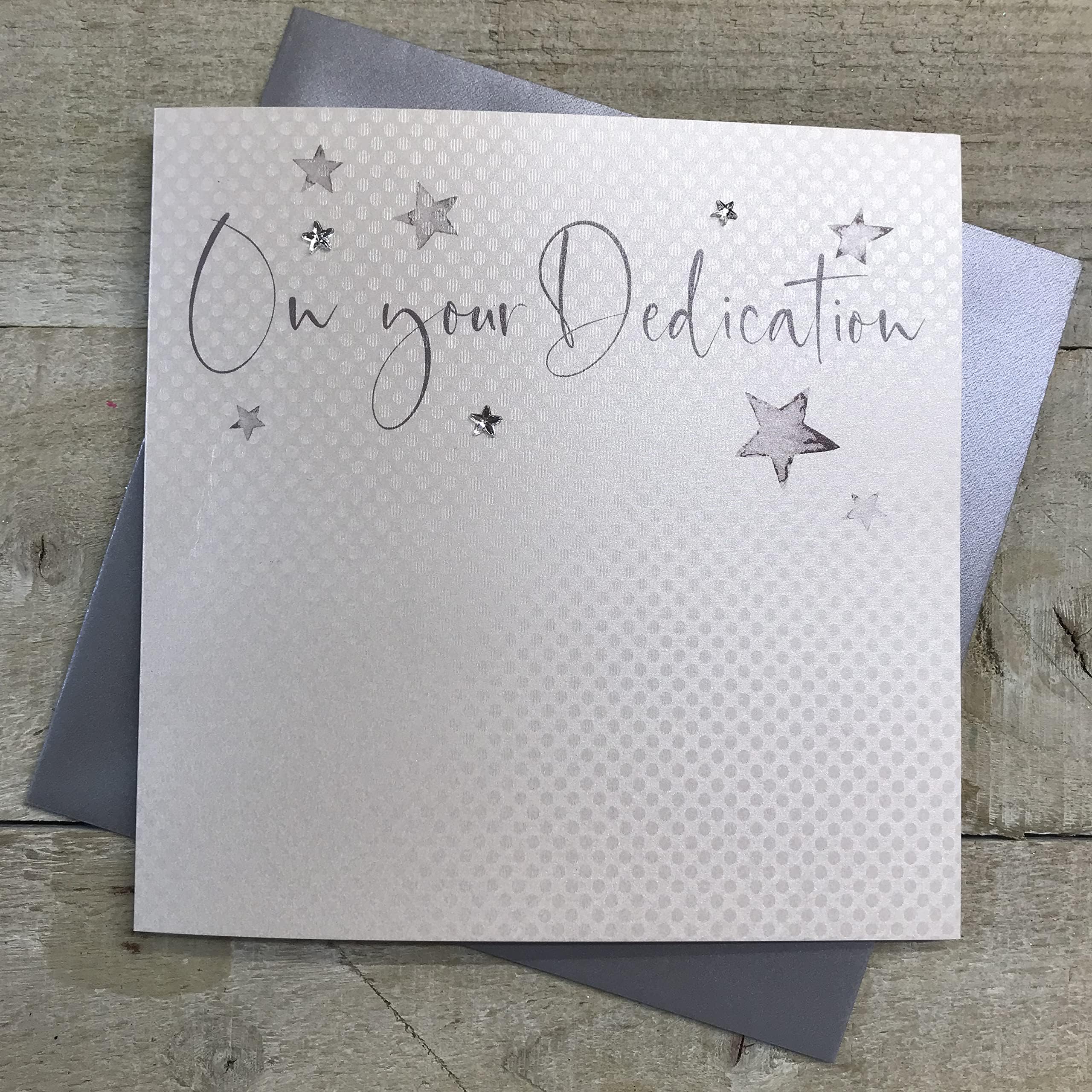 White Cotton Cards On Your Dedication Stars Handmade Card, PD123 ...