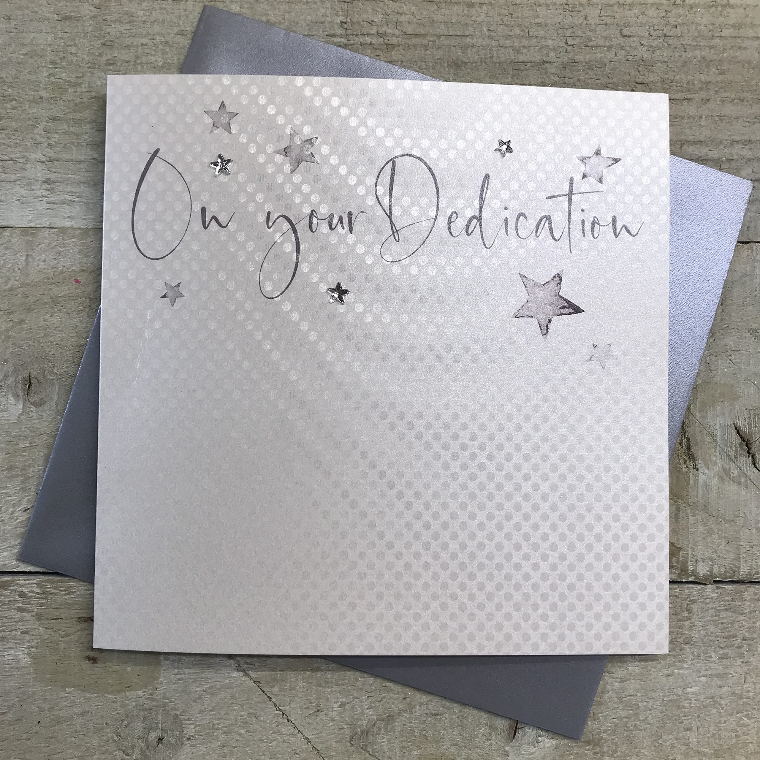 White Cotton Cards On Your Dedication Stars Handmade Card, PD123 ...