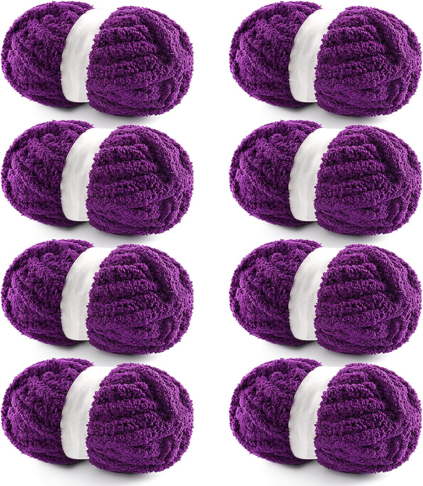 Amazon.com: 8 Pack Chunky Yarn for Hand Knitting - Chunky Chenille ...