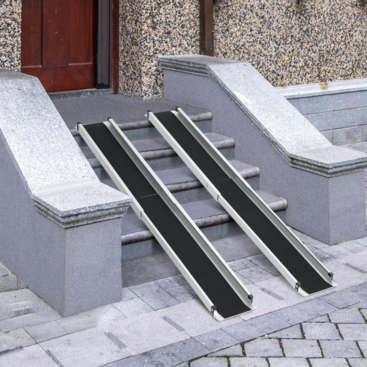 Amazon.com: TaiH Leo 5FT Wheelchair Ramp, 60" L x 7.4" W Telescoping ...