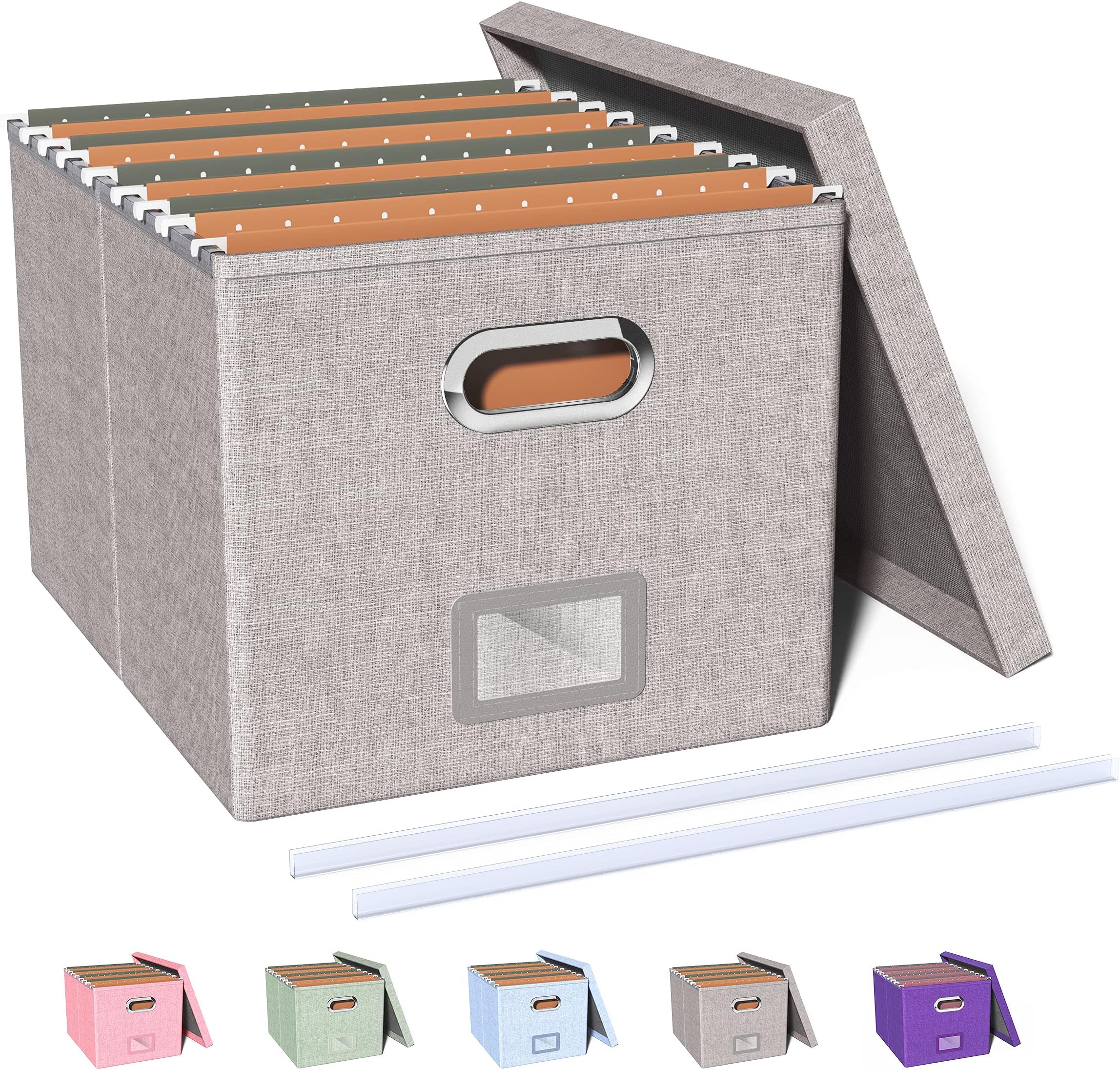 Amazon.com : Decorative Fabric Hanging File Folder Box - Storage ...