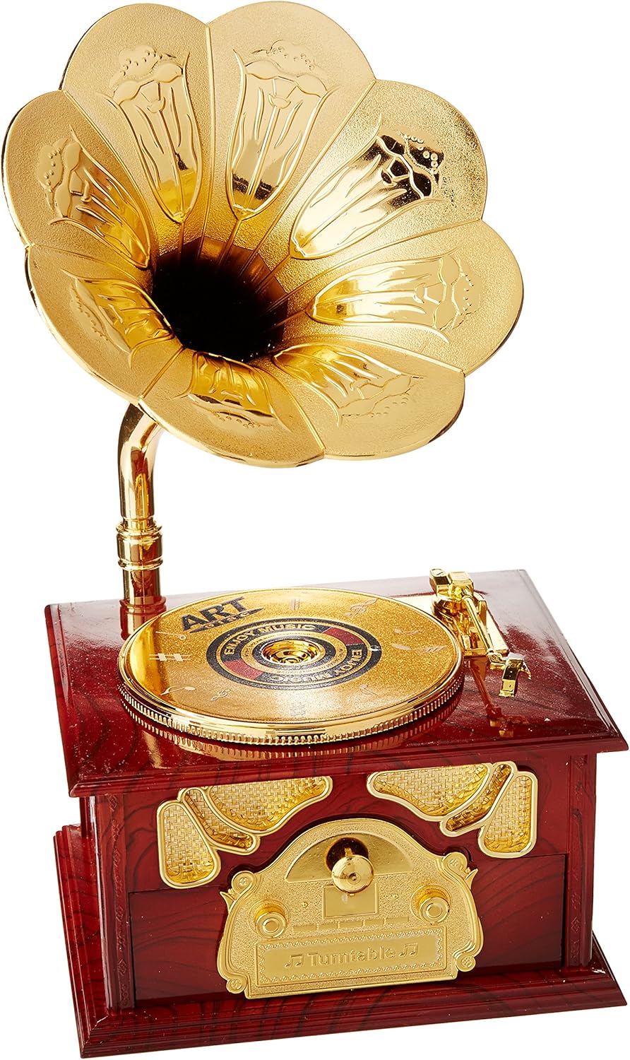 Amazon.com: MusicBox Kingdom Music Box Kingdom 43266-Gramophone Made of ...