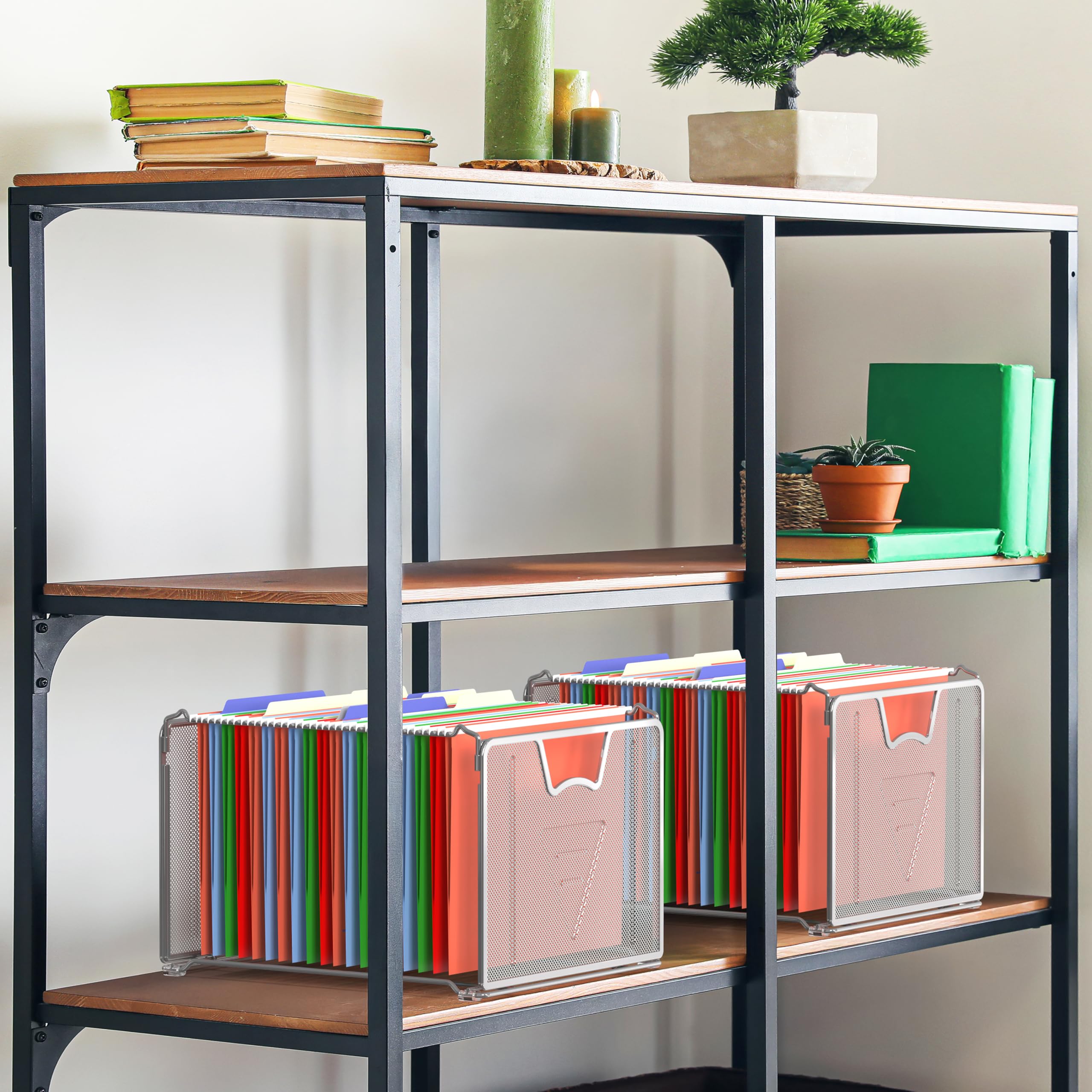 Snapklik.com : Simple Houseware Mesh Hanging File Folder Organizer