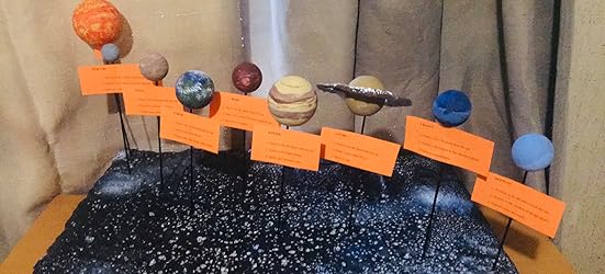 Amazon.com: 24 Piece DIY Solar System Model Kit with 14 White Foam ...