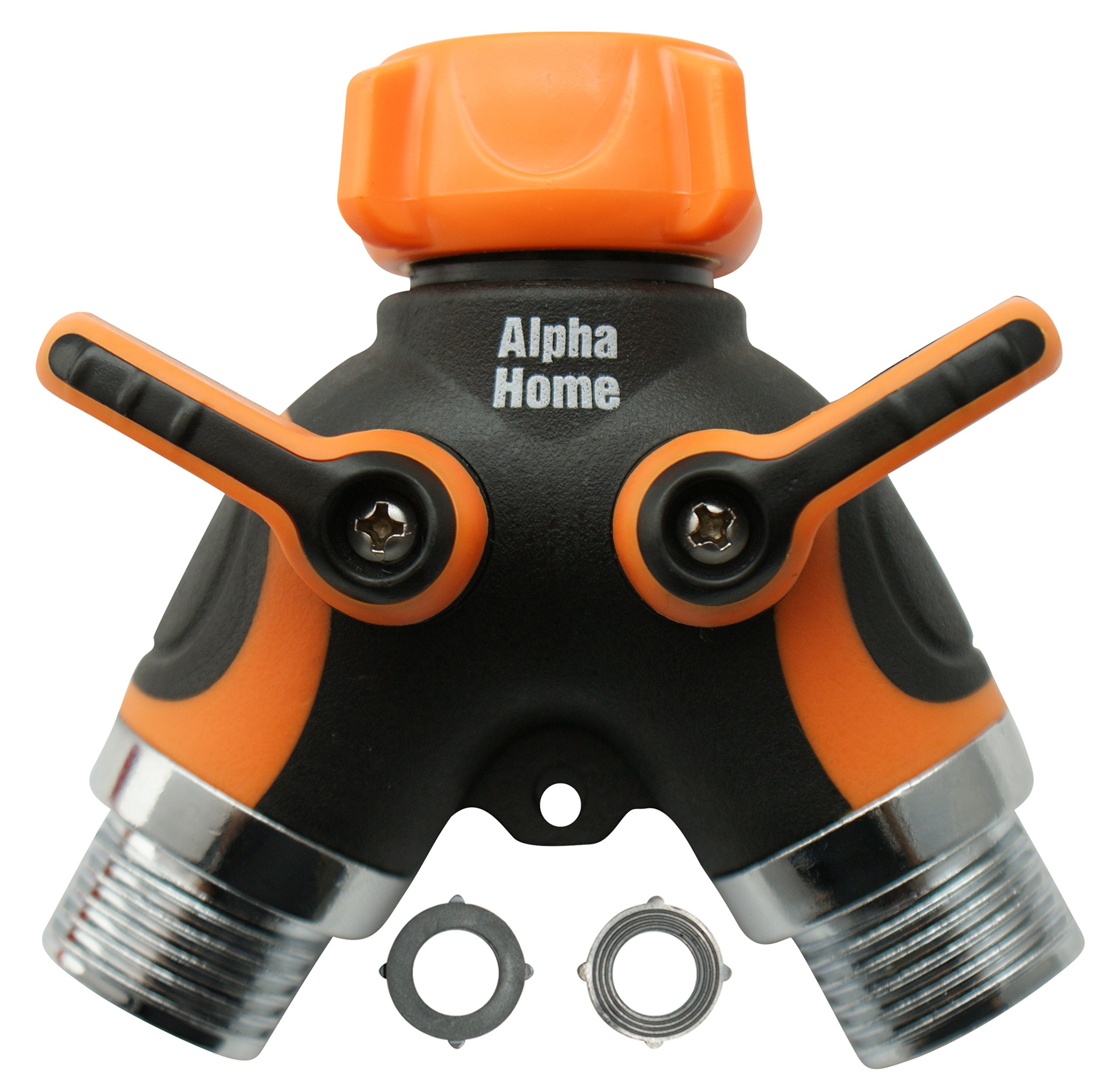 Buy ALPHA HOME AHP 2-Way Garden Hose Connector Y Valve Splitter with ...
