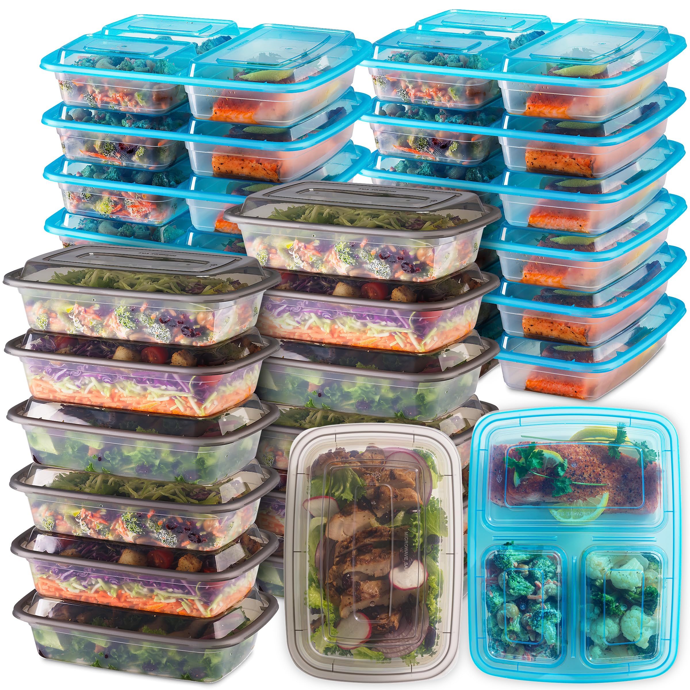 Amazon.com: Food Storage Containers With Lids - (24 Pack-32 Oz) 12- 3 ...