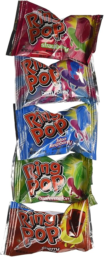 Amazon.com : Ring Pops Candy - 24 Assorted in Display Box : Hard Candy ...