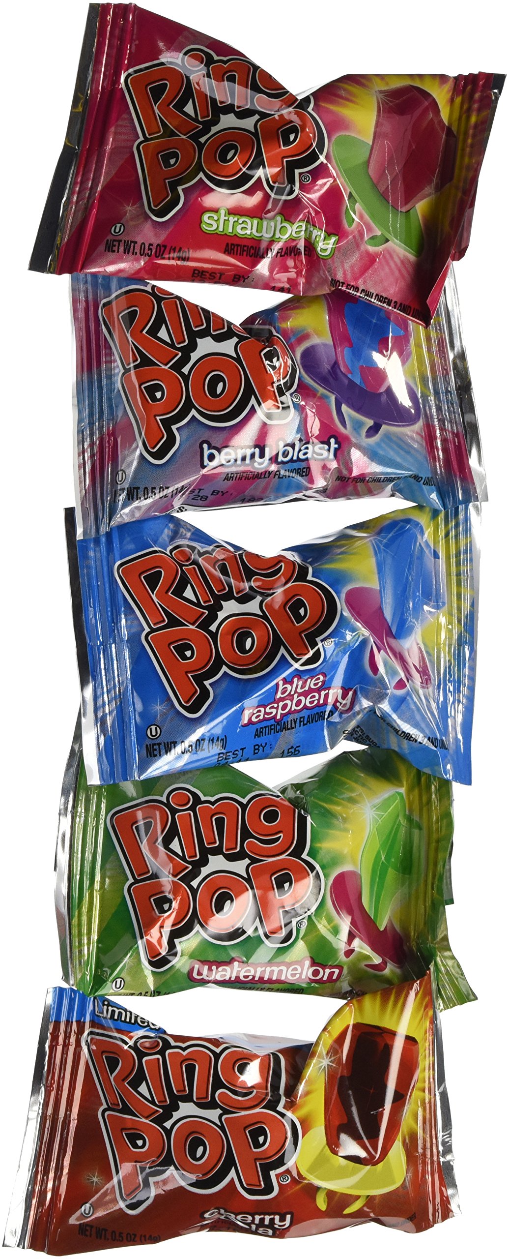 Amazon.com : Ring Pops Candy - 24 Assorted in Display Box : Hard Candy ...