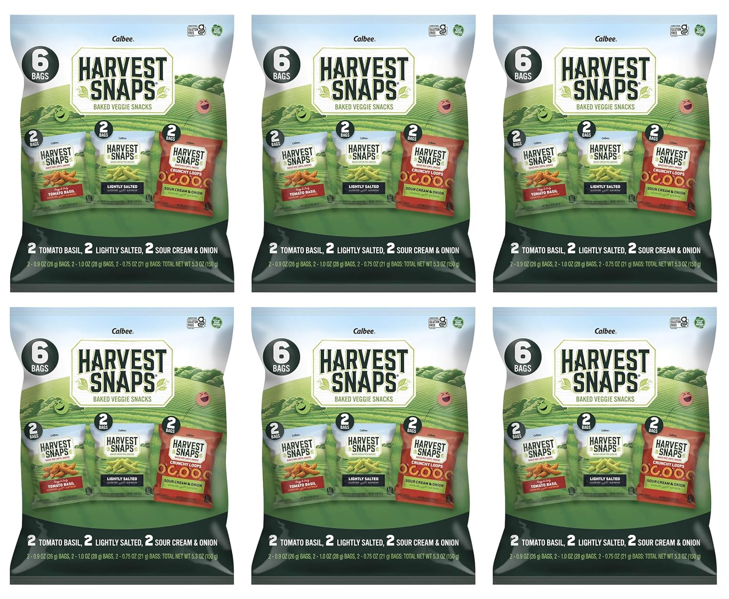 Amazon.com: Harvest Snaps Veggie Chips (Mixed Multi-Packs) | Tomato ...