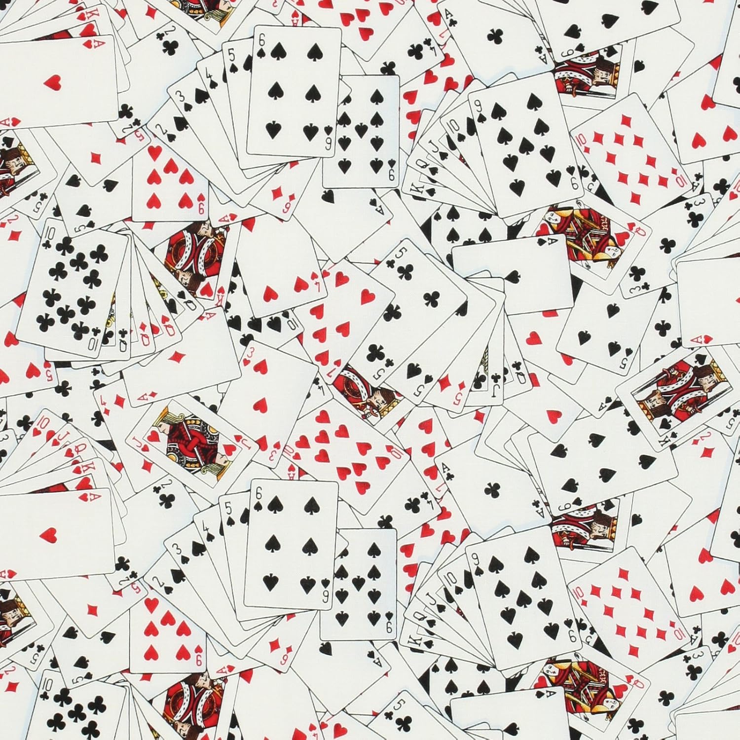 Amazon.com: white card game fabric by Timeless Treasures USA (per 0.5 ...