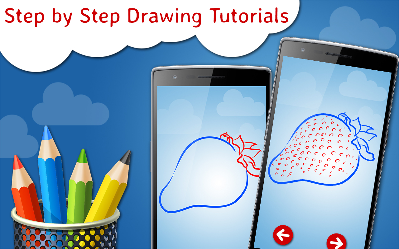 How to Draw Fruits Step by Step Drawing App:Amazon.co.uk:Appstore for ...