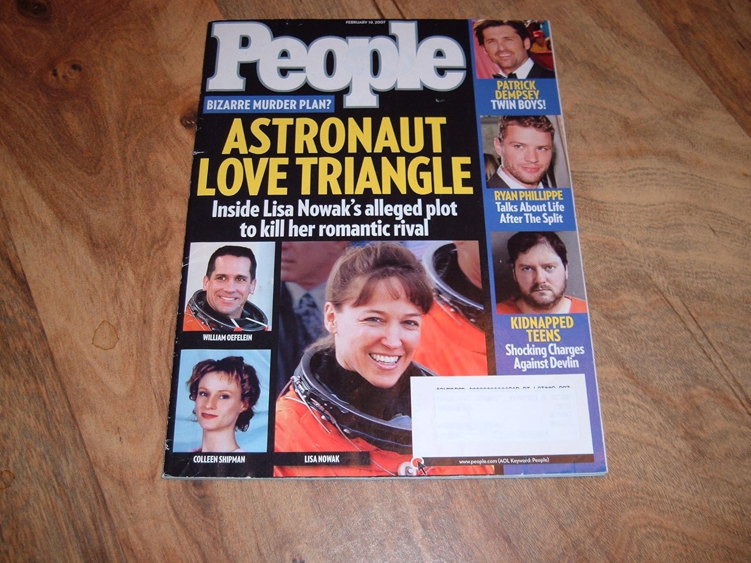 People Magazine February 19, 2007 - Astronaut Love Triangle: Editors of ...