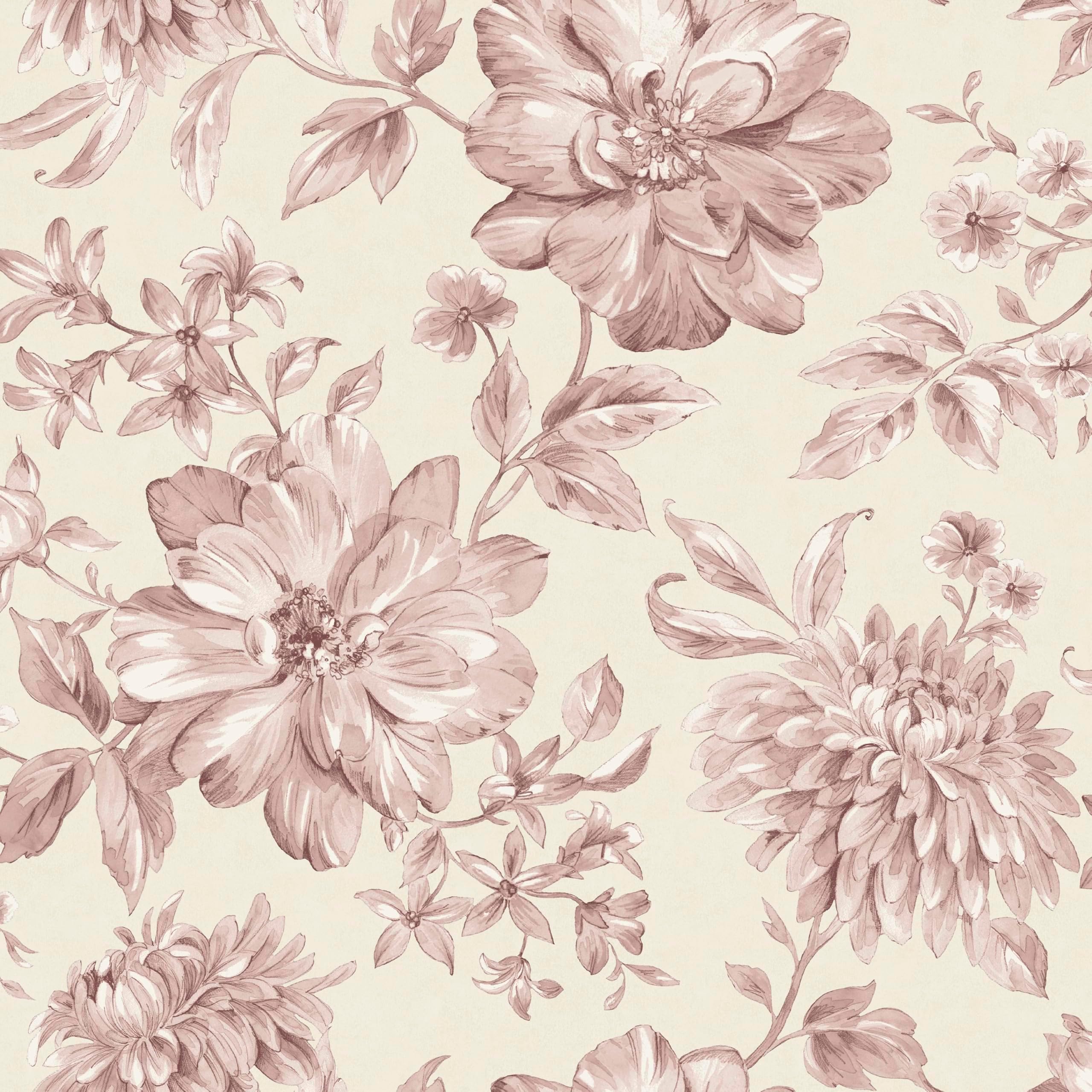 Fine Decor FD43609 Isabella Floral Wallpaper Roll, Pink : Amazon.co.uk ...
