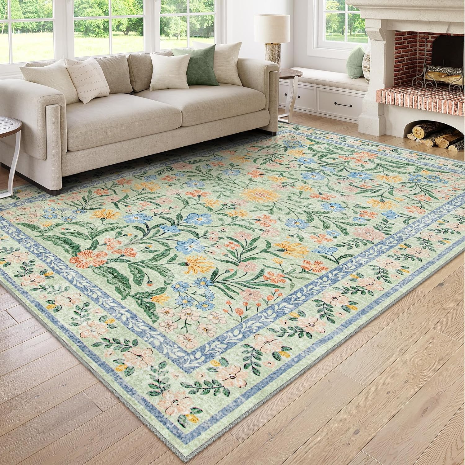 Amazon.com: Lahome Machine Washable Area Rugs 8x10 Non Slip,Soft Boho ...