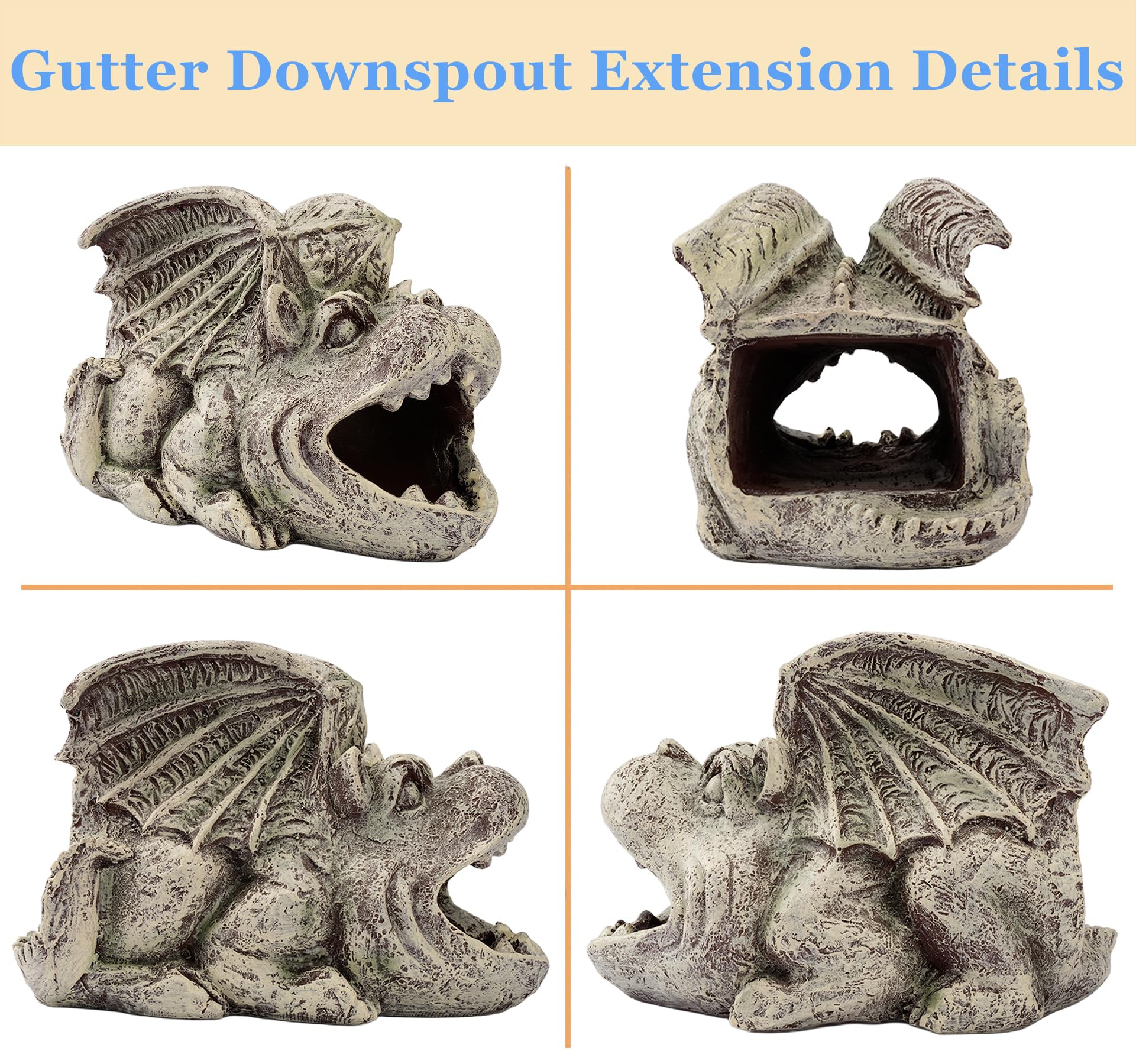 Snapklik.com : Real Gargoyle Sculpture Gutter Diverter Rain,Eco ...