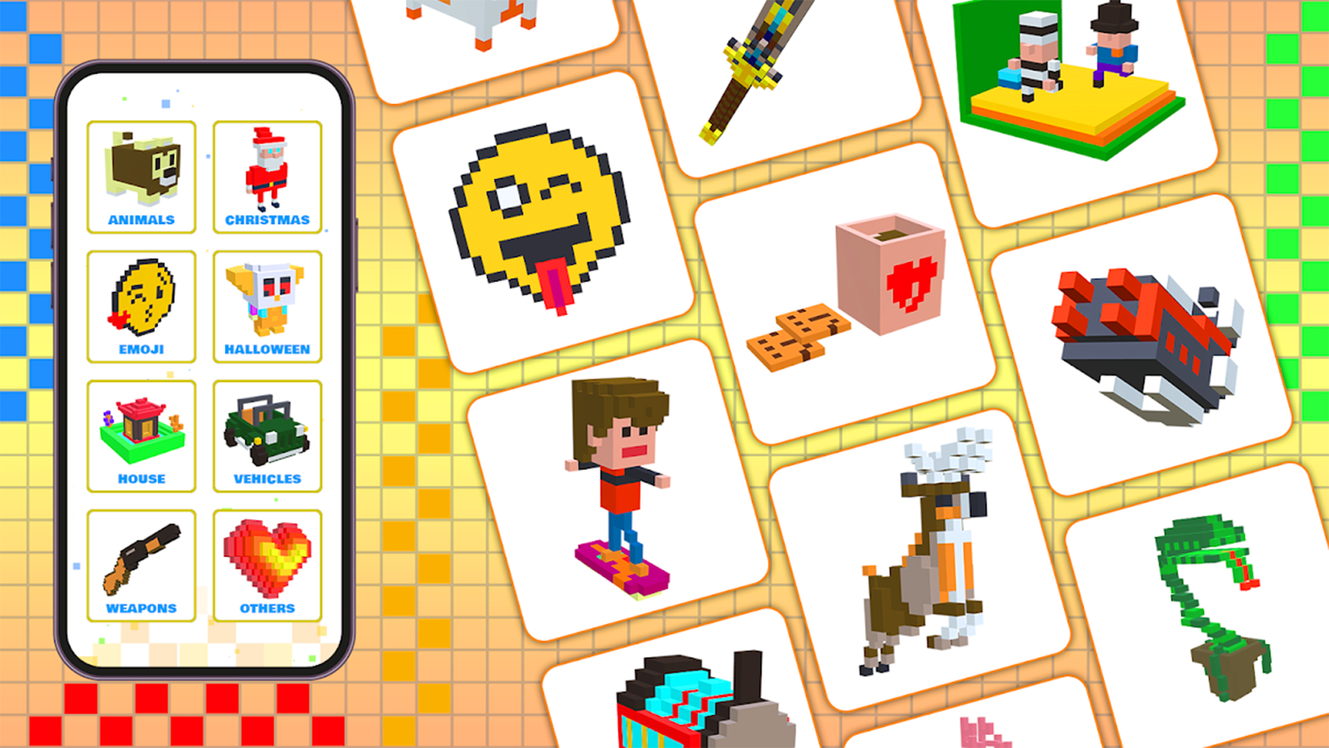 Voxel 3D - Color by Number, Pixel Art Coloring Book - App on Amazon ...
