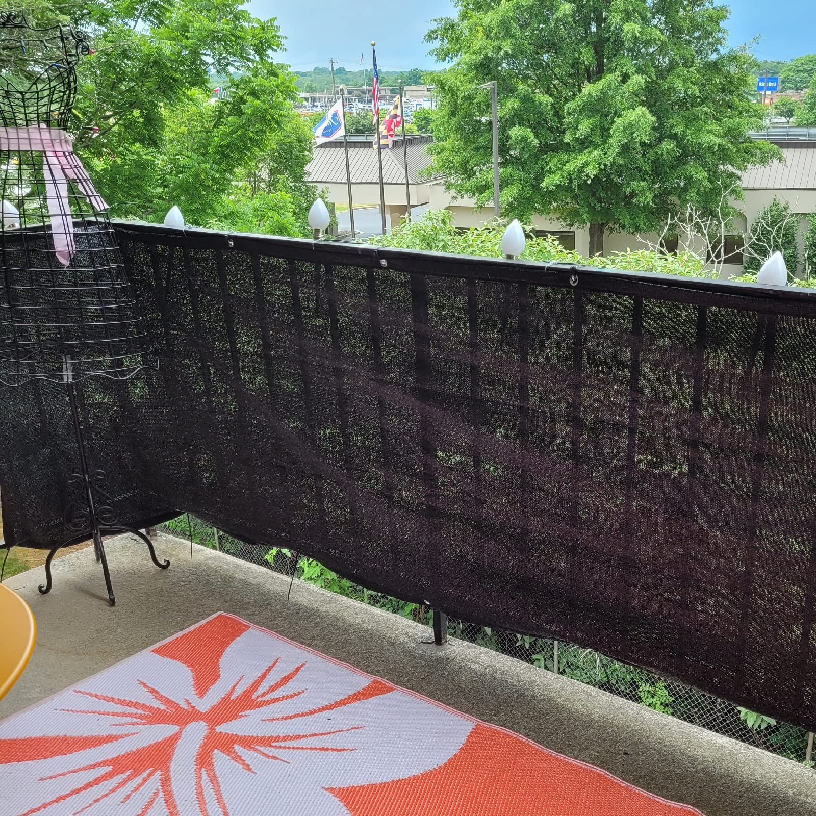 Snapklik.com : Abrotain Fence Privacy Screen Balcony Deck Fencing Cover ...