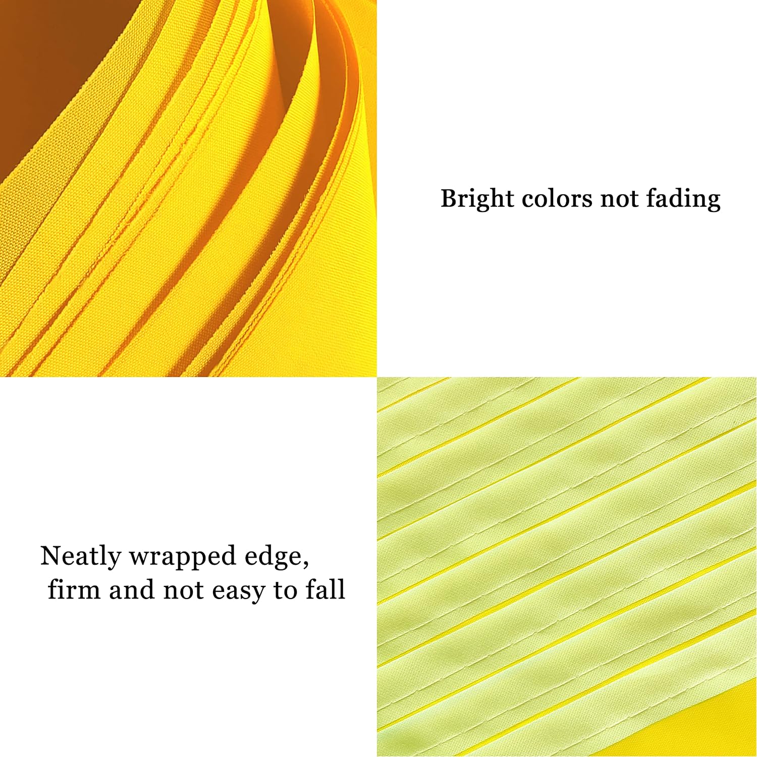 LUSEAN – Banderines de 100 pies, color amarillo sólido, banderines ...