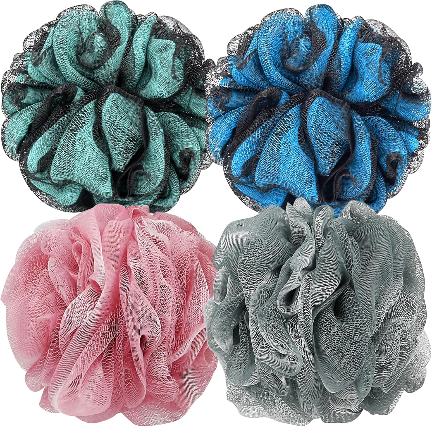 Amazon.com: DadyMart Bath Shower Loofah Sponge 60g Bath Mesh Pouf ...