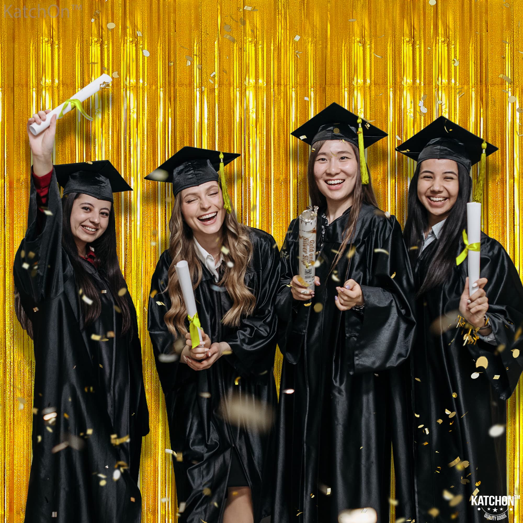 Snapklik.com : Iridescent Gold Fringe Curtain Backdrop - XtraLarge ...