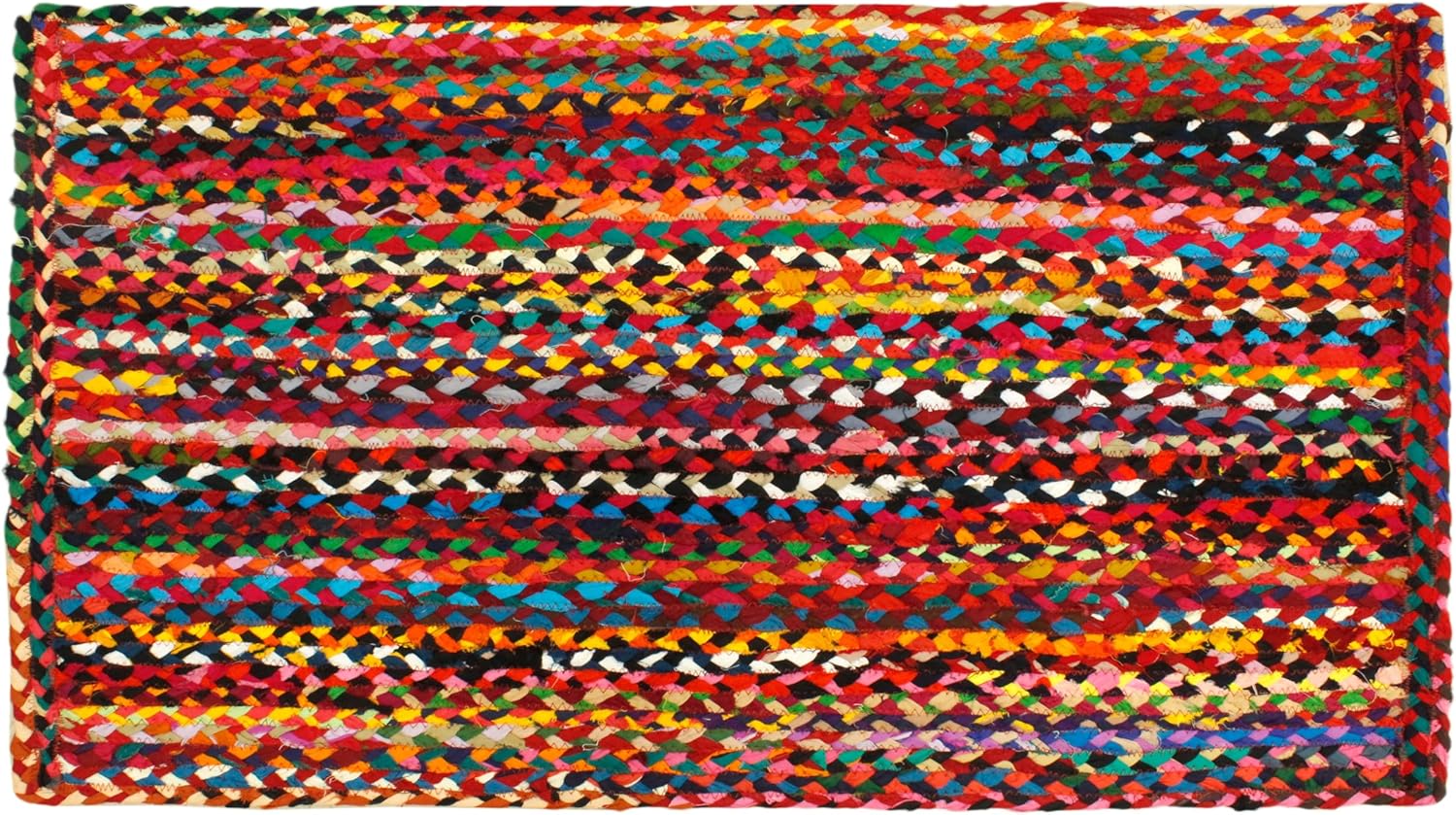 Amazon.com: COTTON CRAFT Cotton Chindi Braid Rag Rug - Boho Farmhouse ...