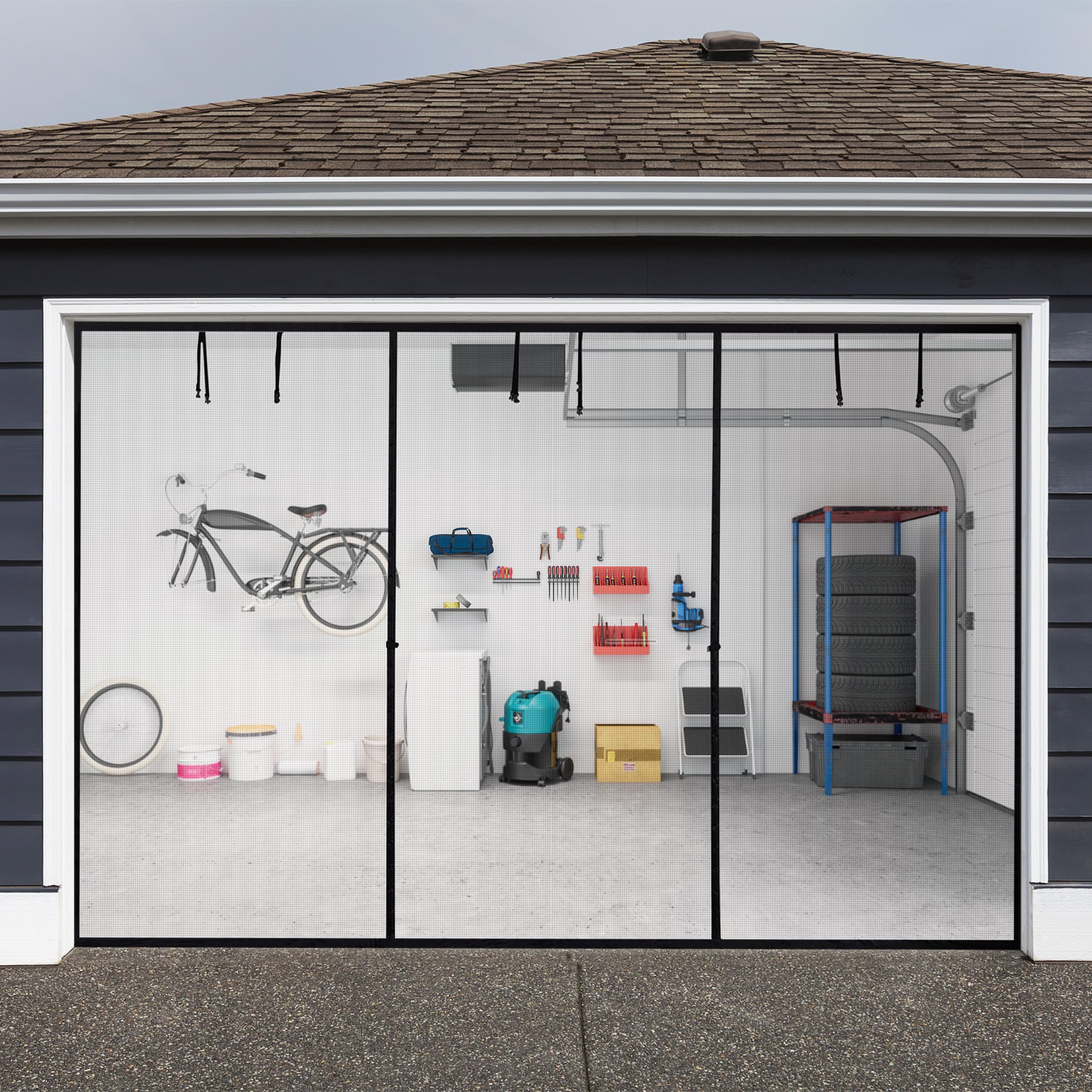Snapklik.com : HBlife Garage Screen Doors For 1 Car Garage, 9x7FT ...