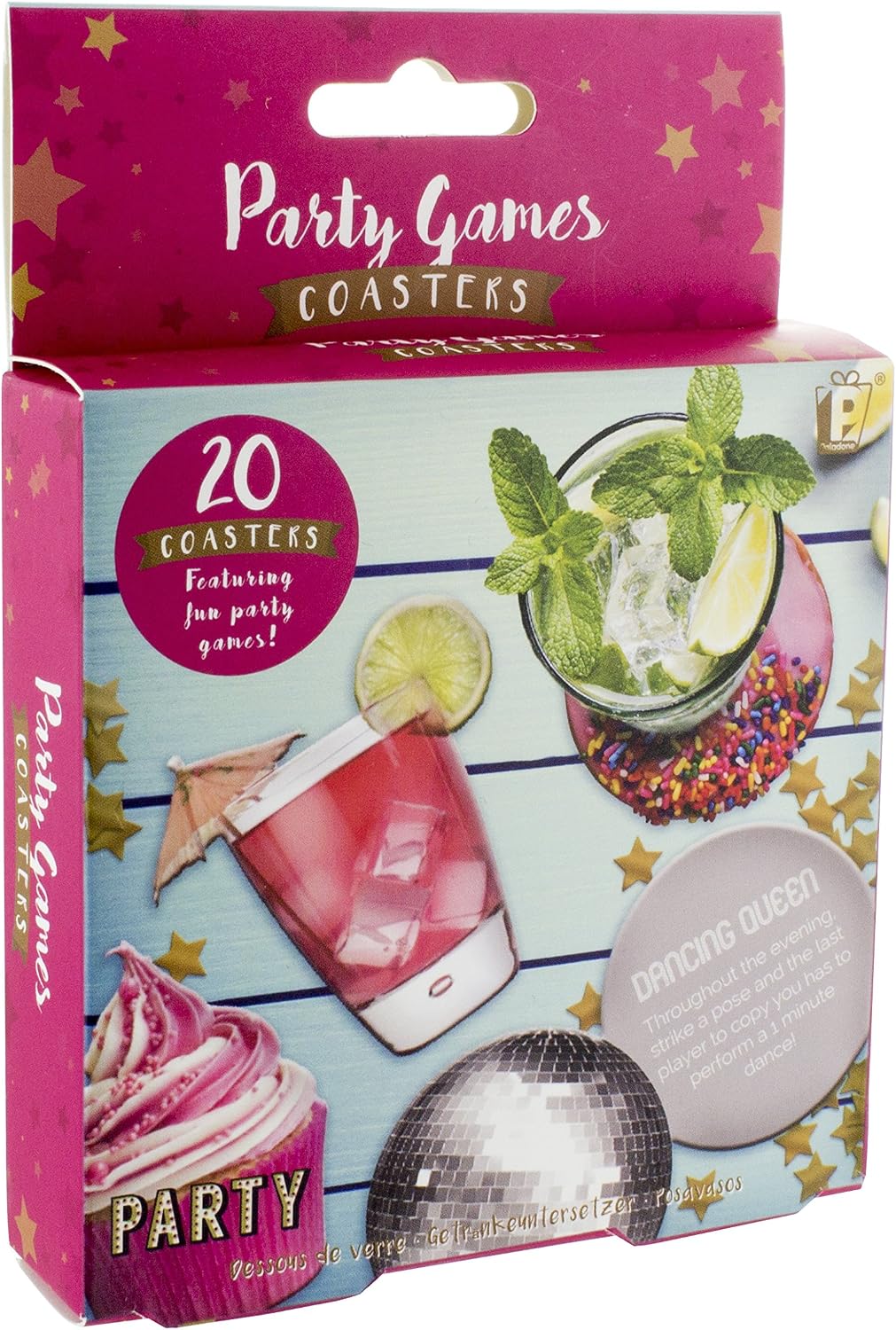 Amazon.com | Party Game Coasters - Ice Breakers and Fun Games Printed ...