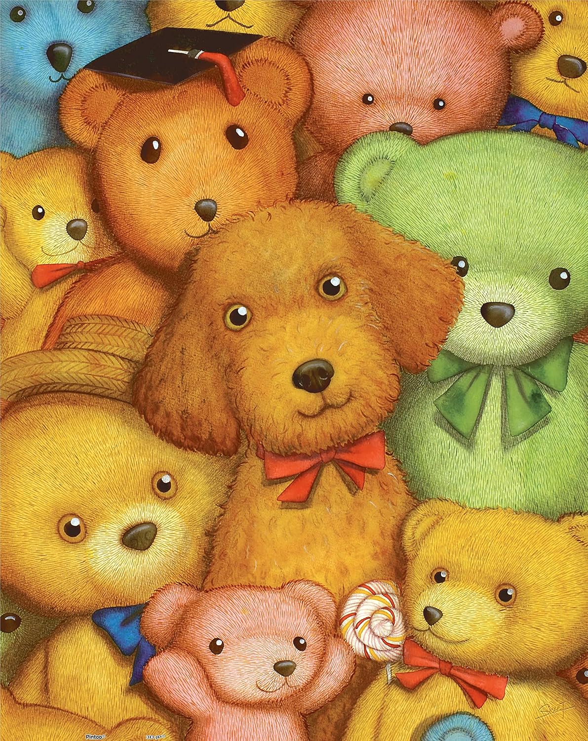 Amazon.com: Pintoo Jigsaw Puzzles 500 Piece for Adults - Smart - Poodle ...