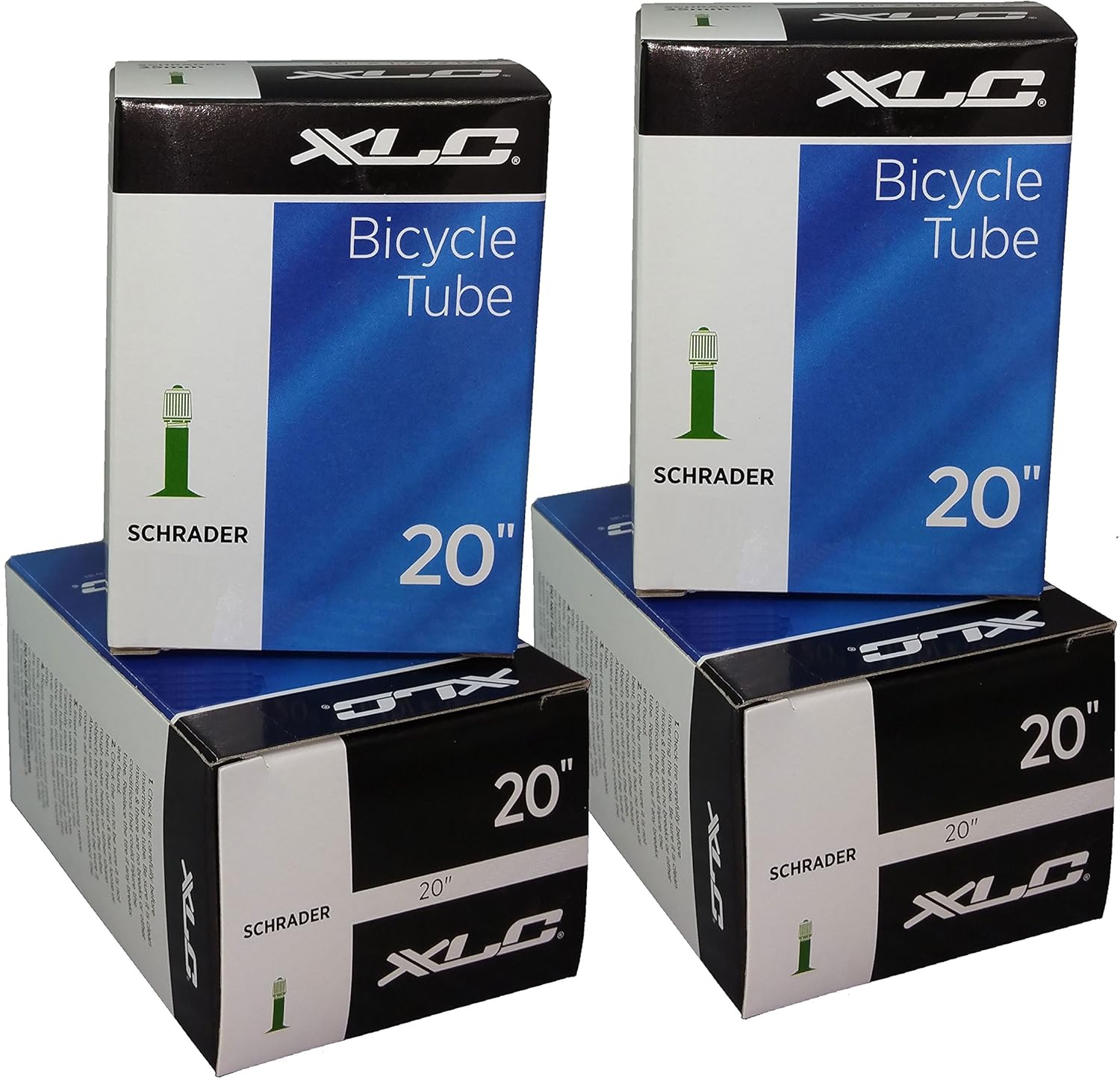Amazon.com : 4 Pack XLC Tubes, 20" x 1.75-2.125" Schrader (Reg Valve ...