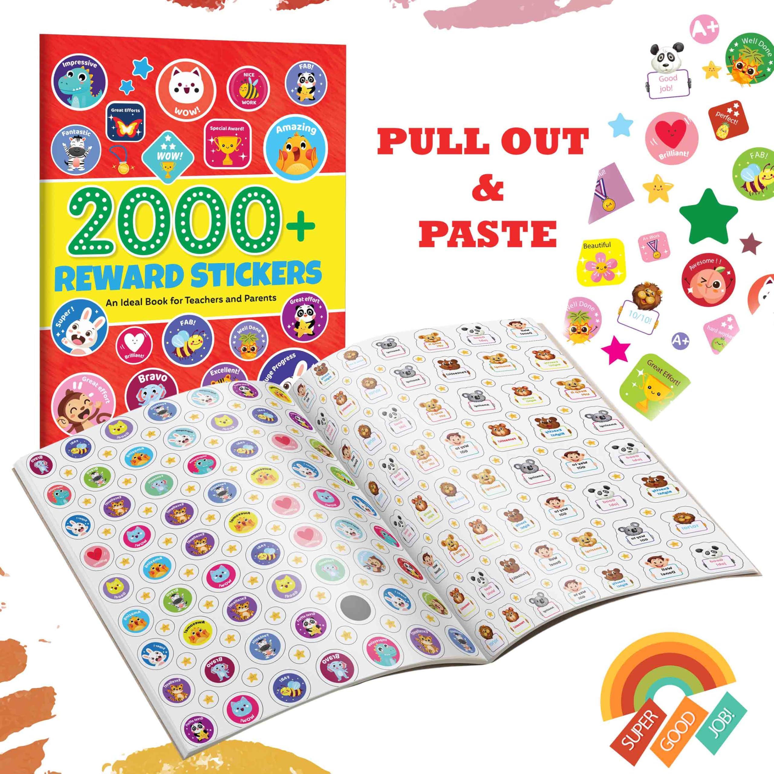 Buy 2000+ Reward Stickers : Fun Sticker Book for Teachers and Parents ...