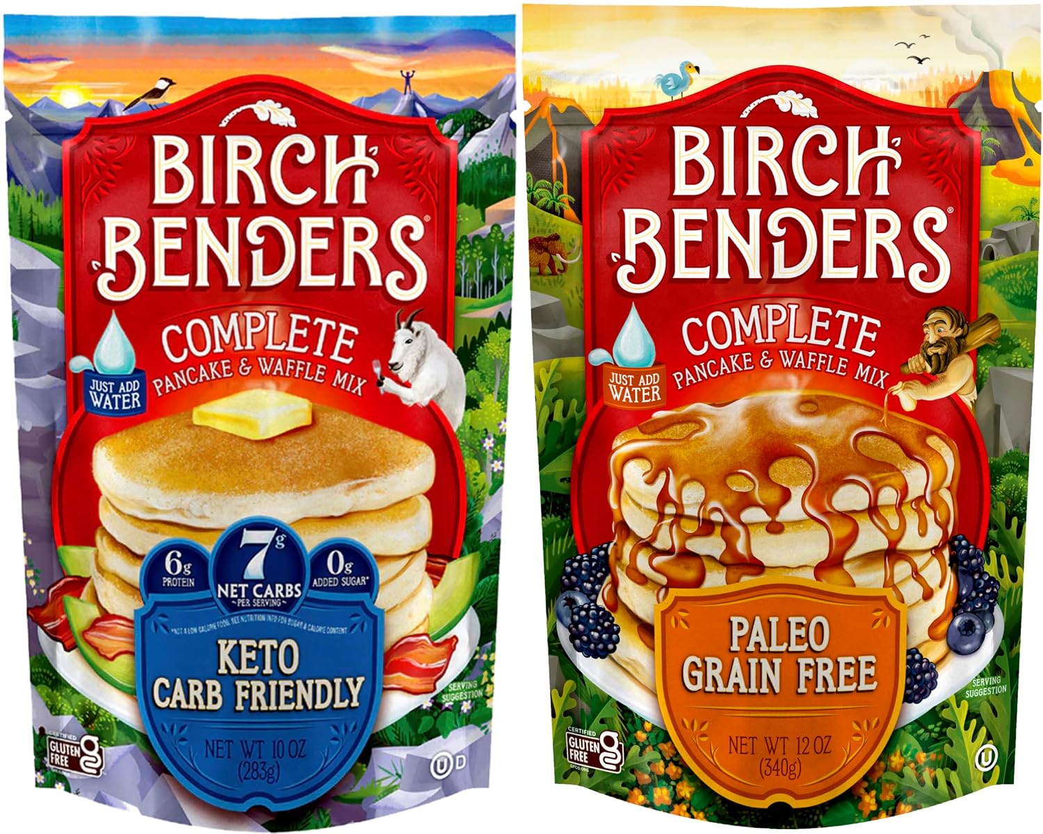 Amazon.com : Birch Benders 10 oz, Keto and 12 oz, Paleo Pancake ...