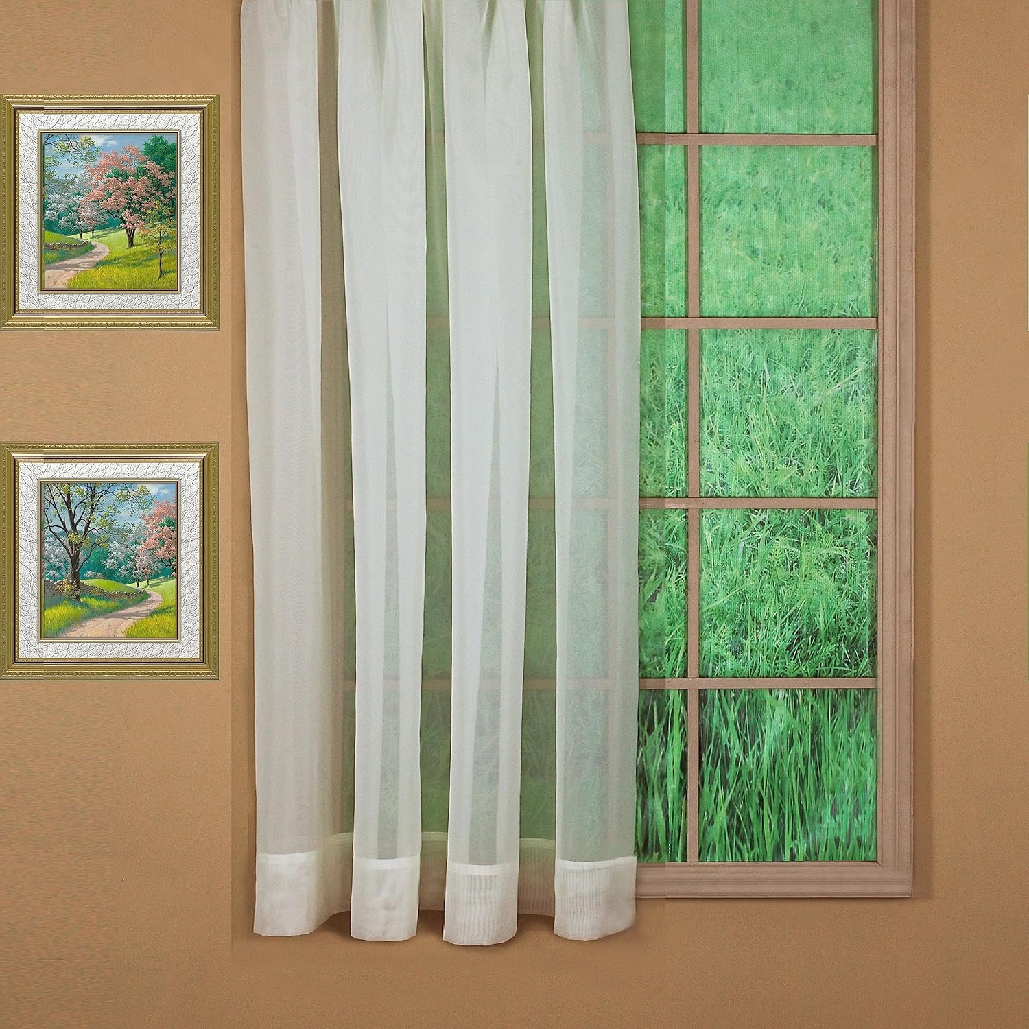 Amazon.com: Today's Curtain Emelia Original Voile Panel 45", Ecru, 60 ...