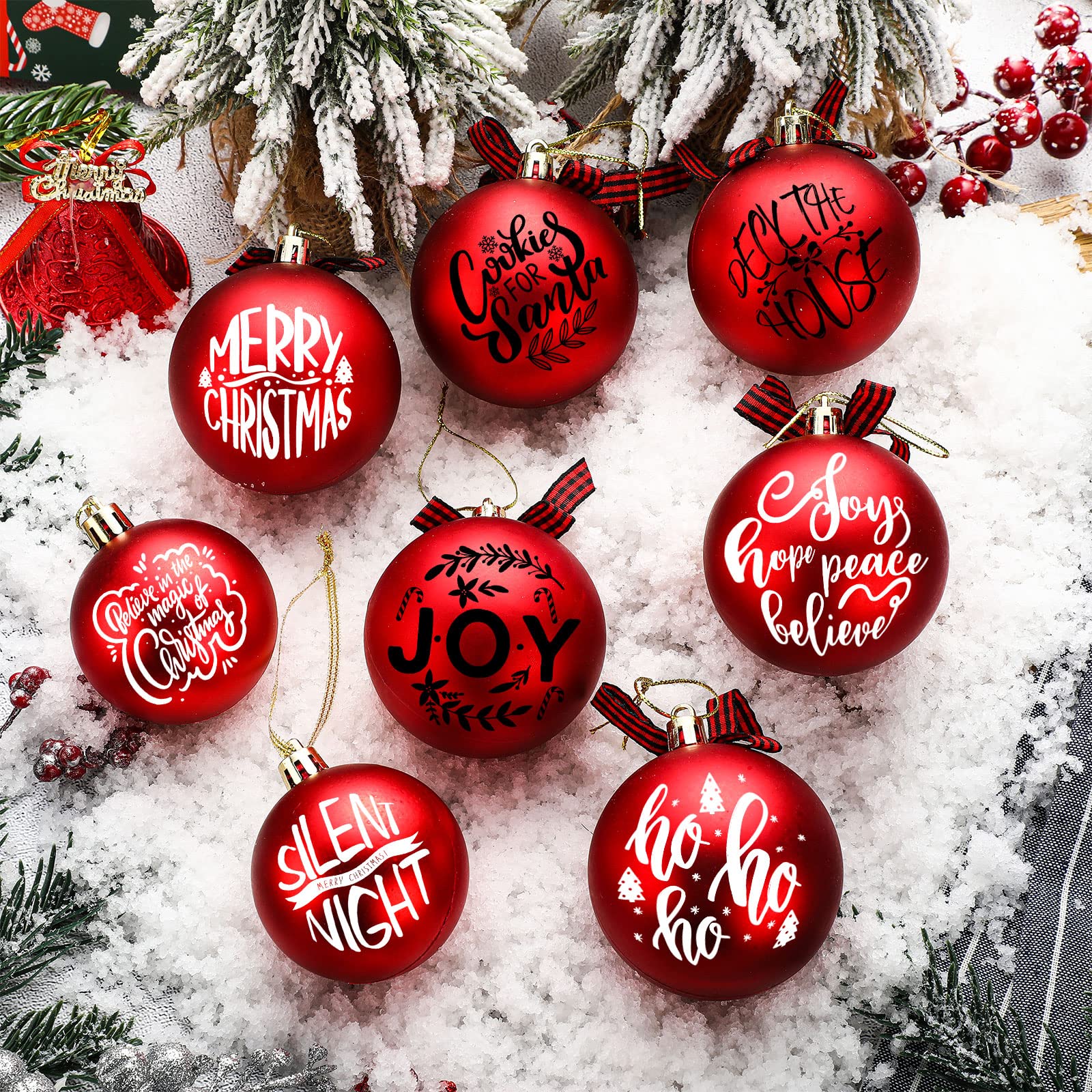 Snapklik.com : 45 Pcs Christmas Words UV Decals For Christmas Ball ...