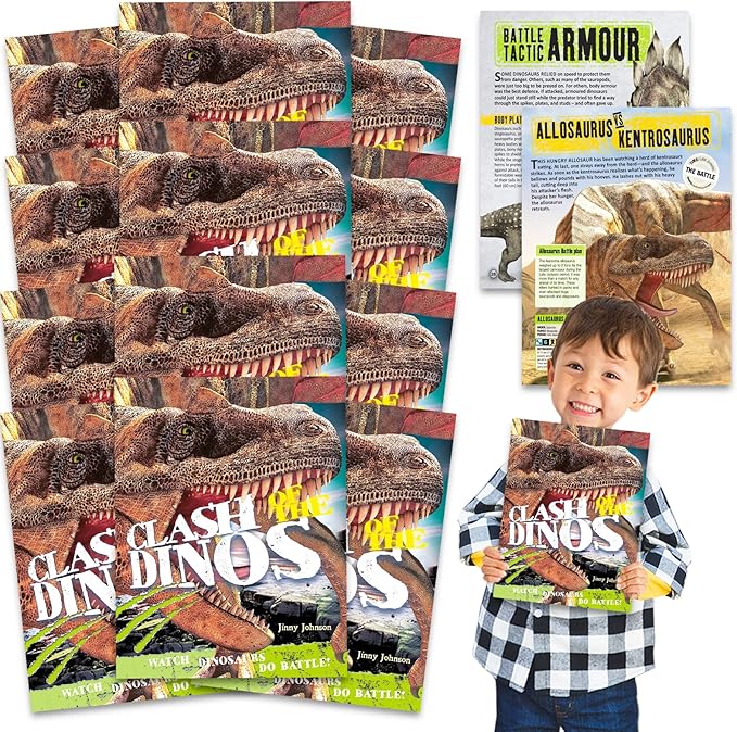 Amazon.com: Dinosaur Party Favors 12 Count - Bundle with 12 Clash of ...
