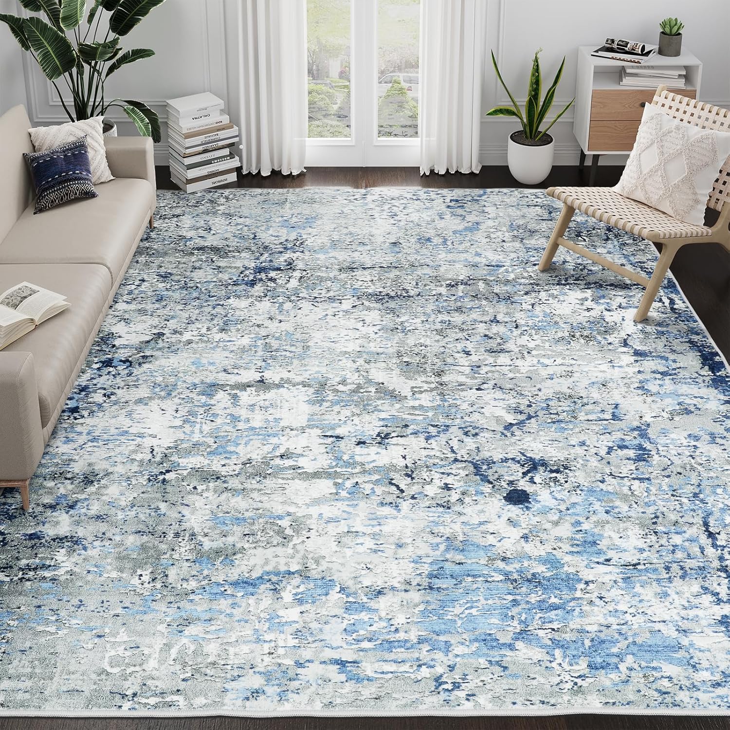 Amazon.com: Miukiki 6x9 Area Rugs for Living Room - Ultra-Thin Stain ...