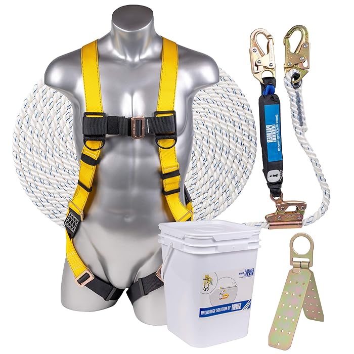 Buy ATERET Fall Protection Roofing Bucket Kit I Full-Body Harness, 50 ...