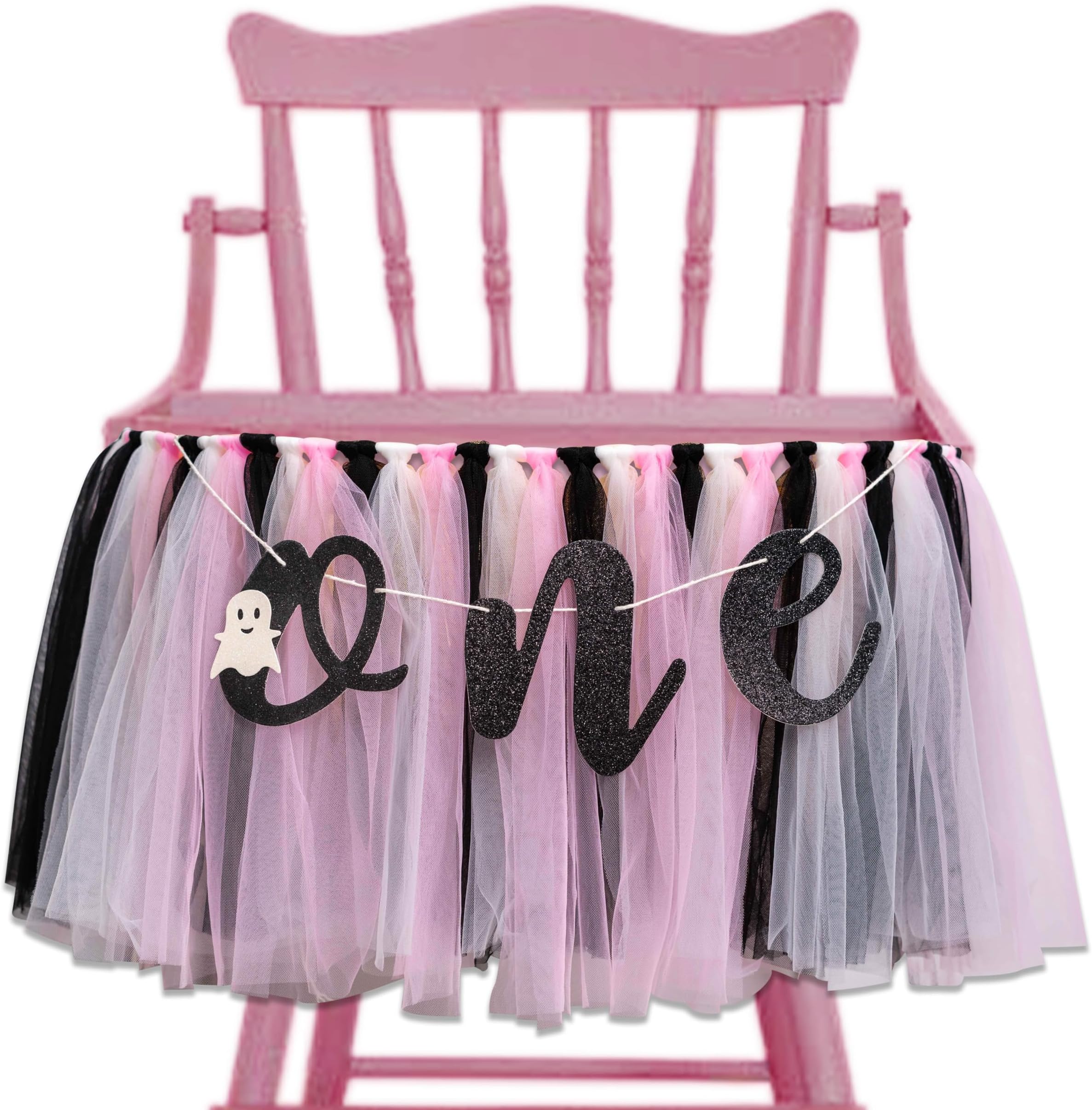 Amazon.com: CANTLY Halloween 1st Highchair Banner,Halloween Ghost Pink ...