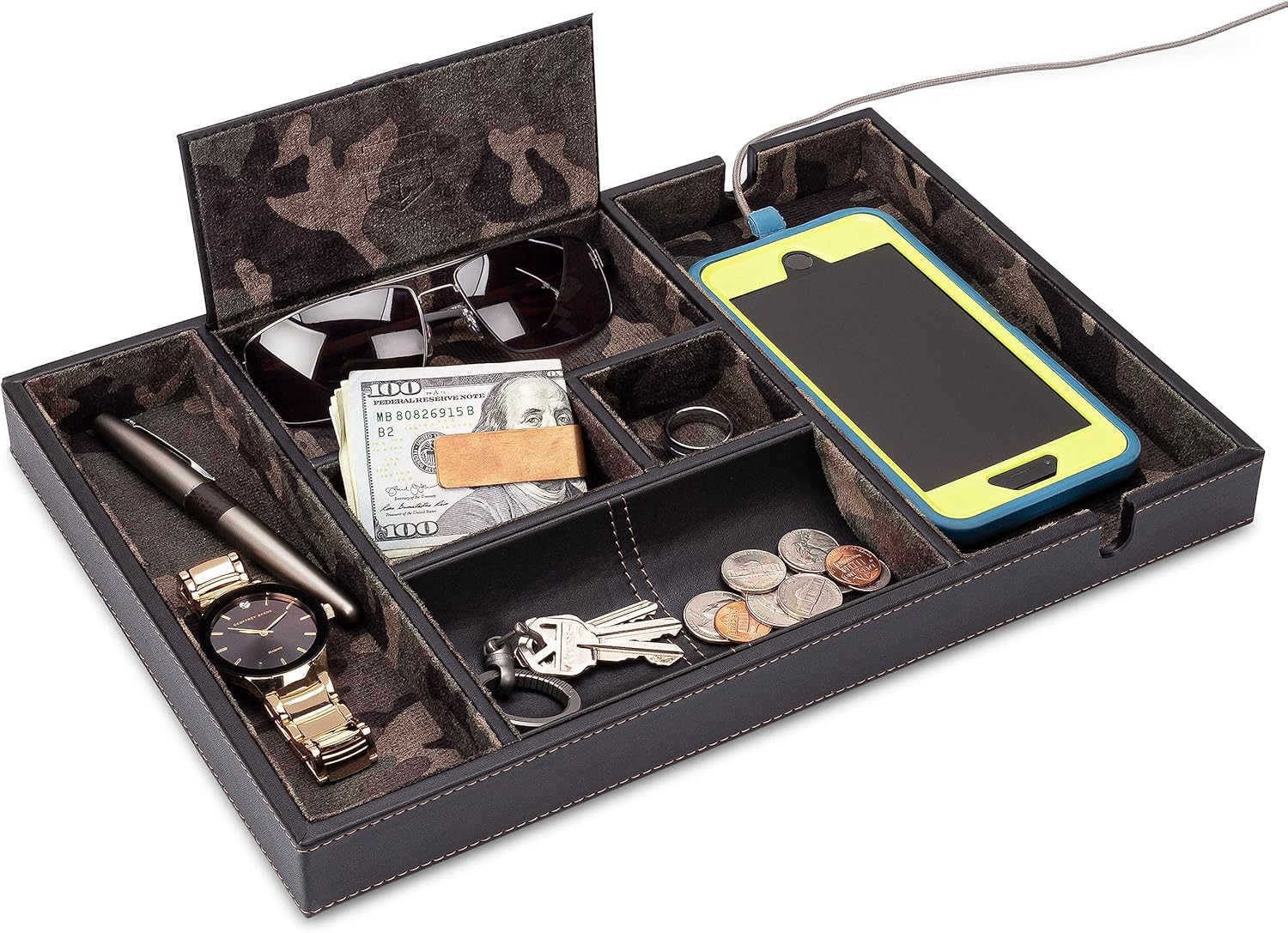 Amazon.com: HOUNDSBAY Victory Valet Tray for Men, Camo Gifts for Men ...