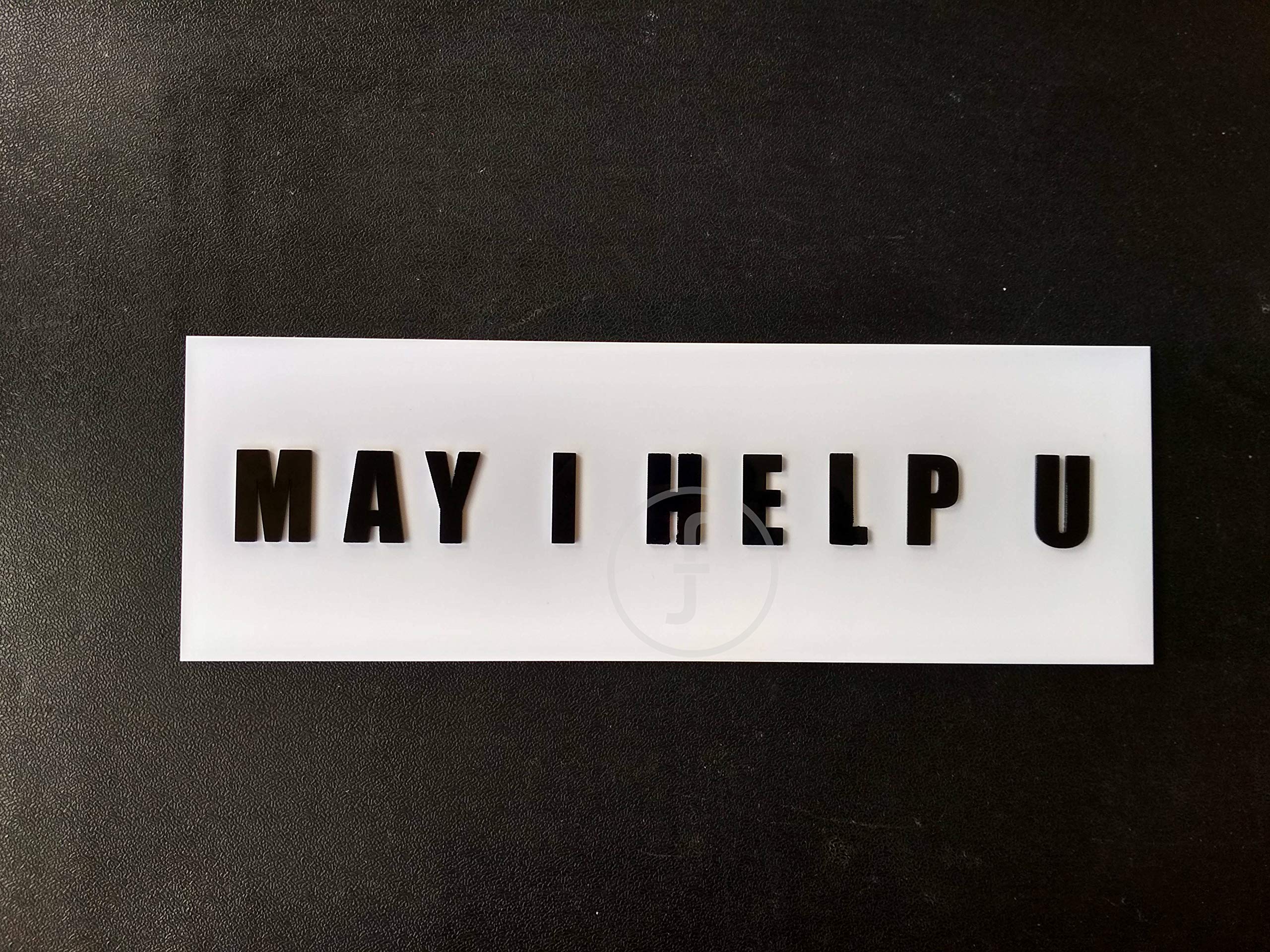 Fingerz May I Help U 3d Letters Acrylic Sign Board | Desertcart INDIA
